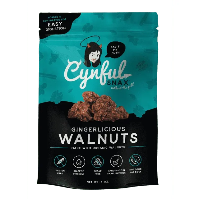 Pack of 12 Cynful Snax Mixed Nuts Gingerlicious 4 oz - Walmart Business ...