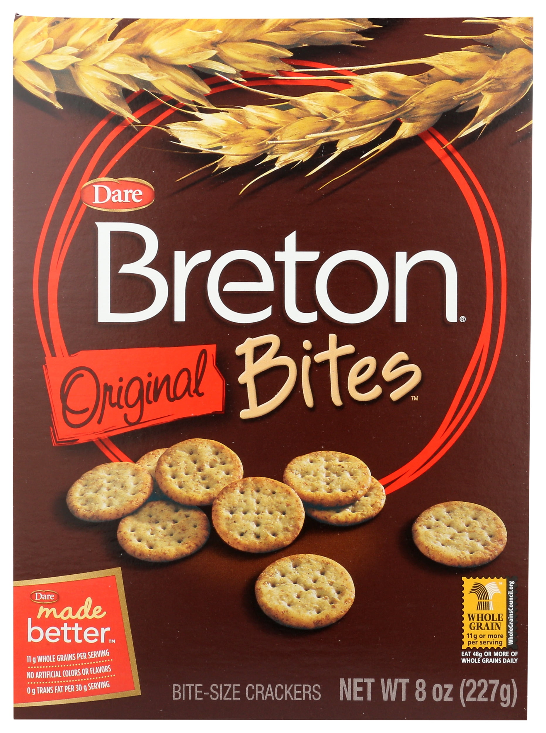 Pack of 12, Dare Breton Original Bite-Sized Crackers, 8 oz - Walmart.com