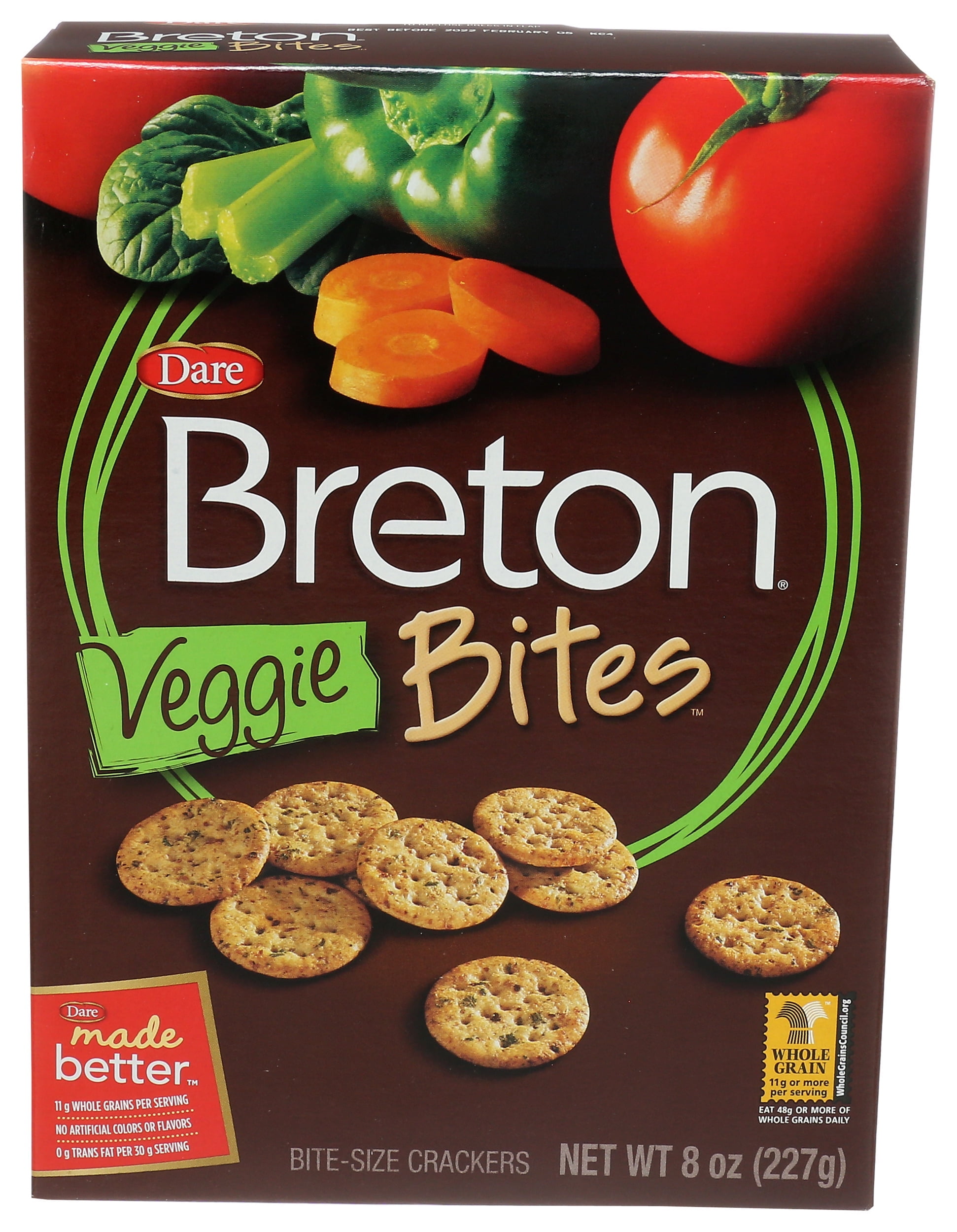 (Pack of 12), Dare Breton Veggie Bites, 8 oz - Walmart.com