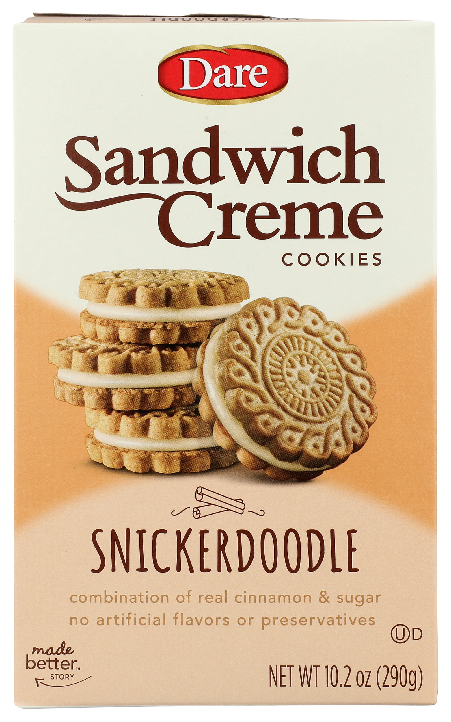 (Pack of 12), Dare Sandwich Crème Snickerdoodle Cookies, 10.2 oz ...