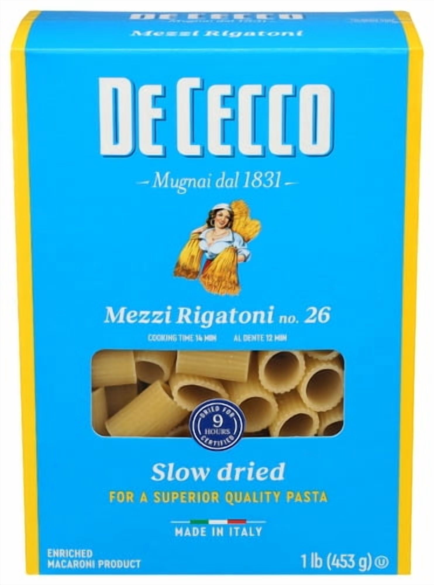 Pack of 12 De Cecco Rigatoni Mezzi Pasta 16 oz - Walmart.com