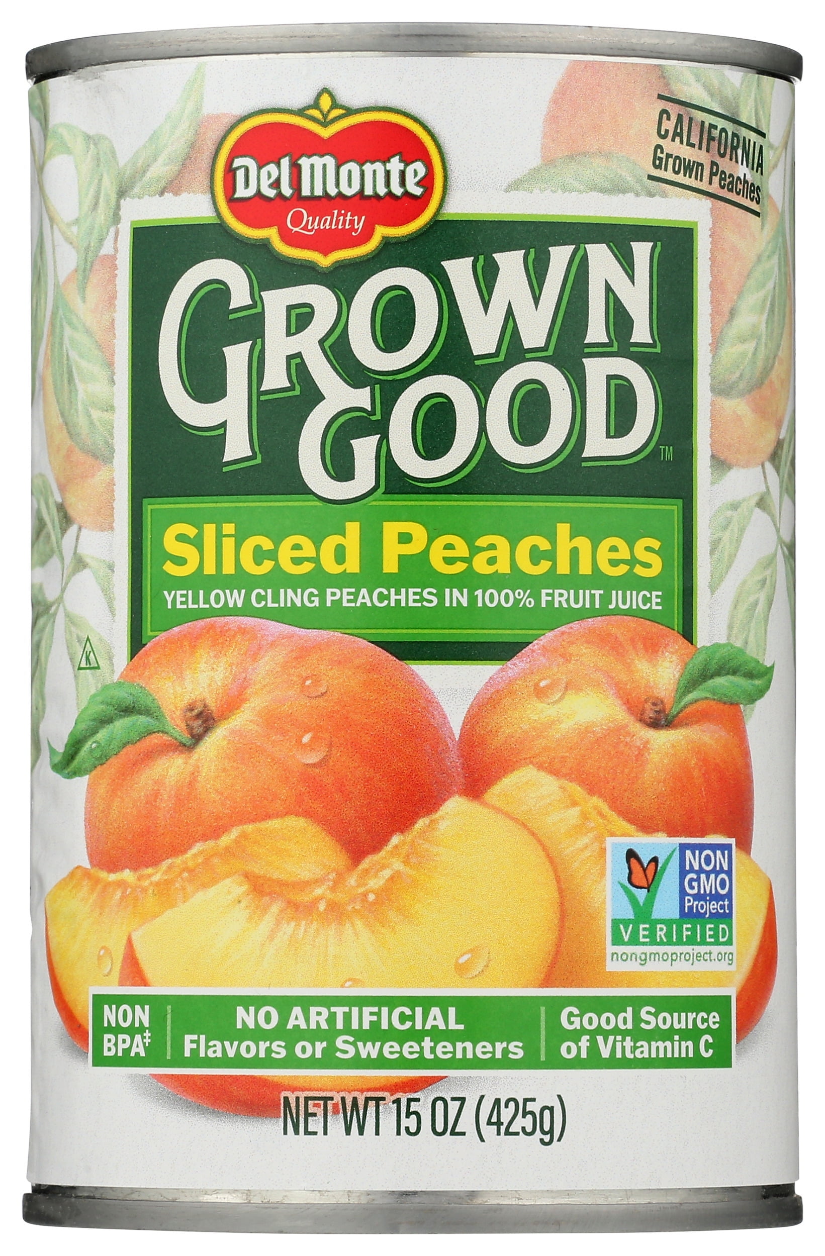 (Pack of 12), Del Monte Grown Good Sliced Peaches, 15 oz - Walmart.com