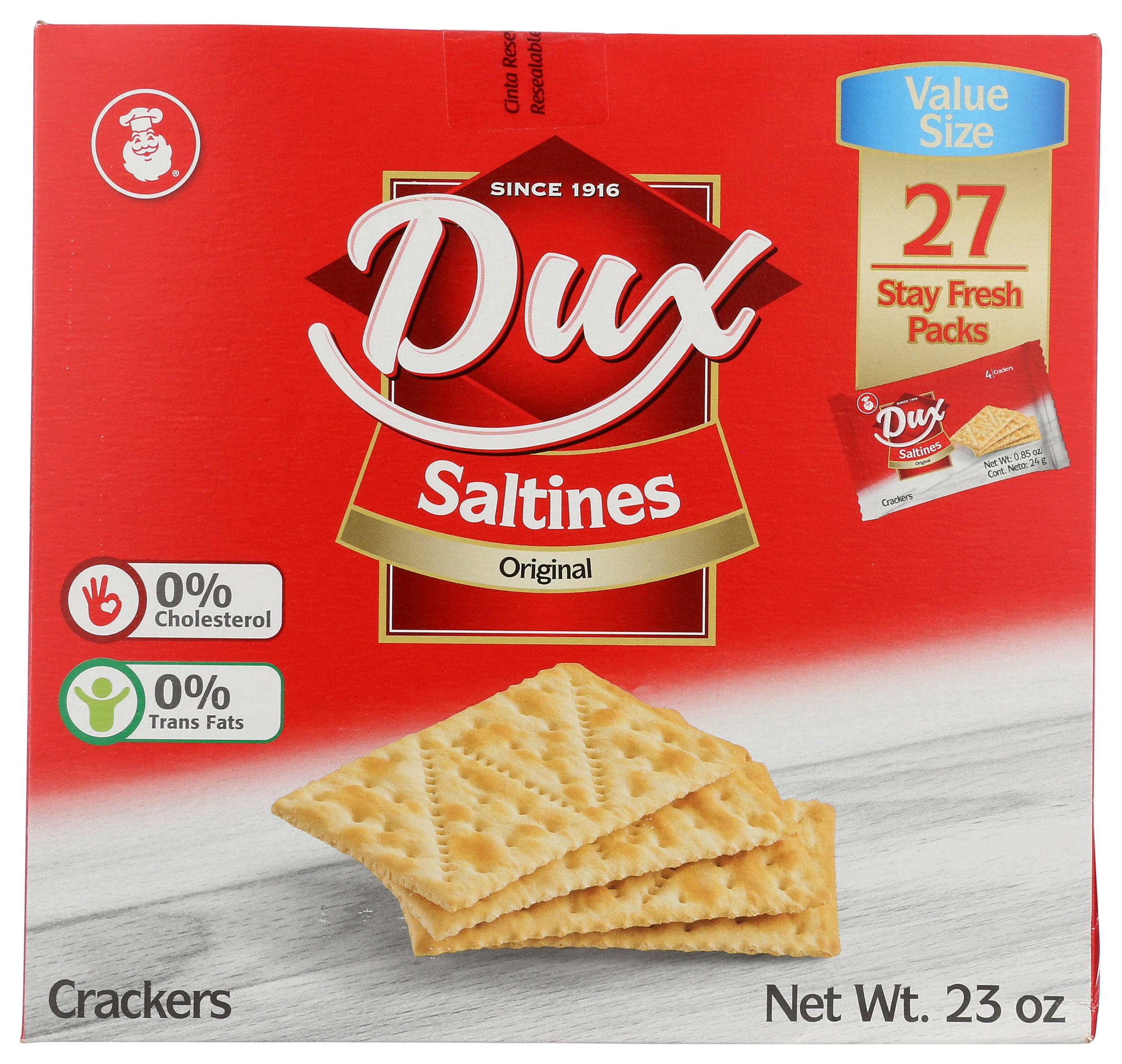 Pack of 12, Dux Original Saltines, 23 oz - Walmart.com