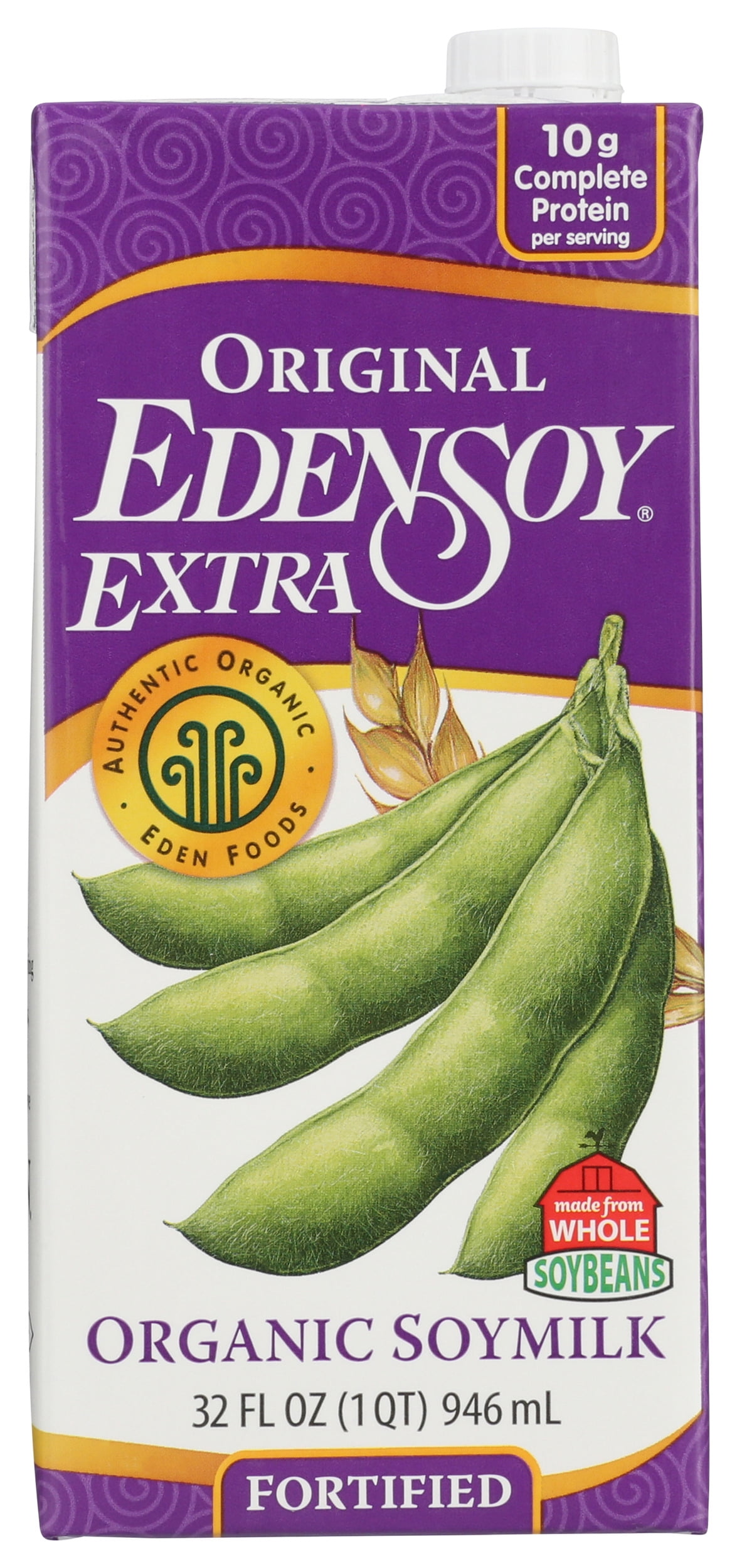Pack of 12, Eden Foods Original Edensoy Extra Organic Soymilk, 32 fl oz ...