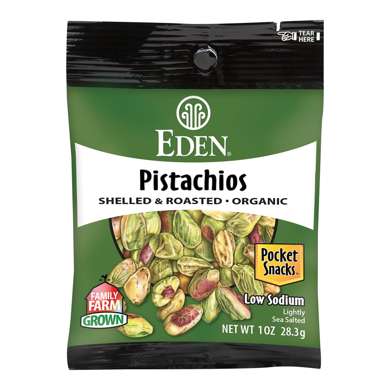 Pack of 12, Eden Foods Pistachios Pocket Snacks, 1 oz - Walmart.com