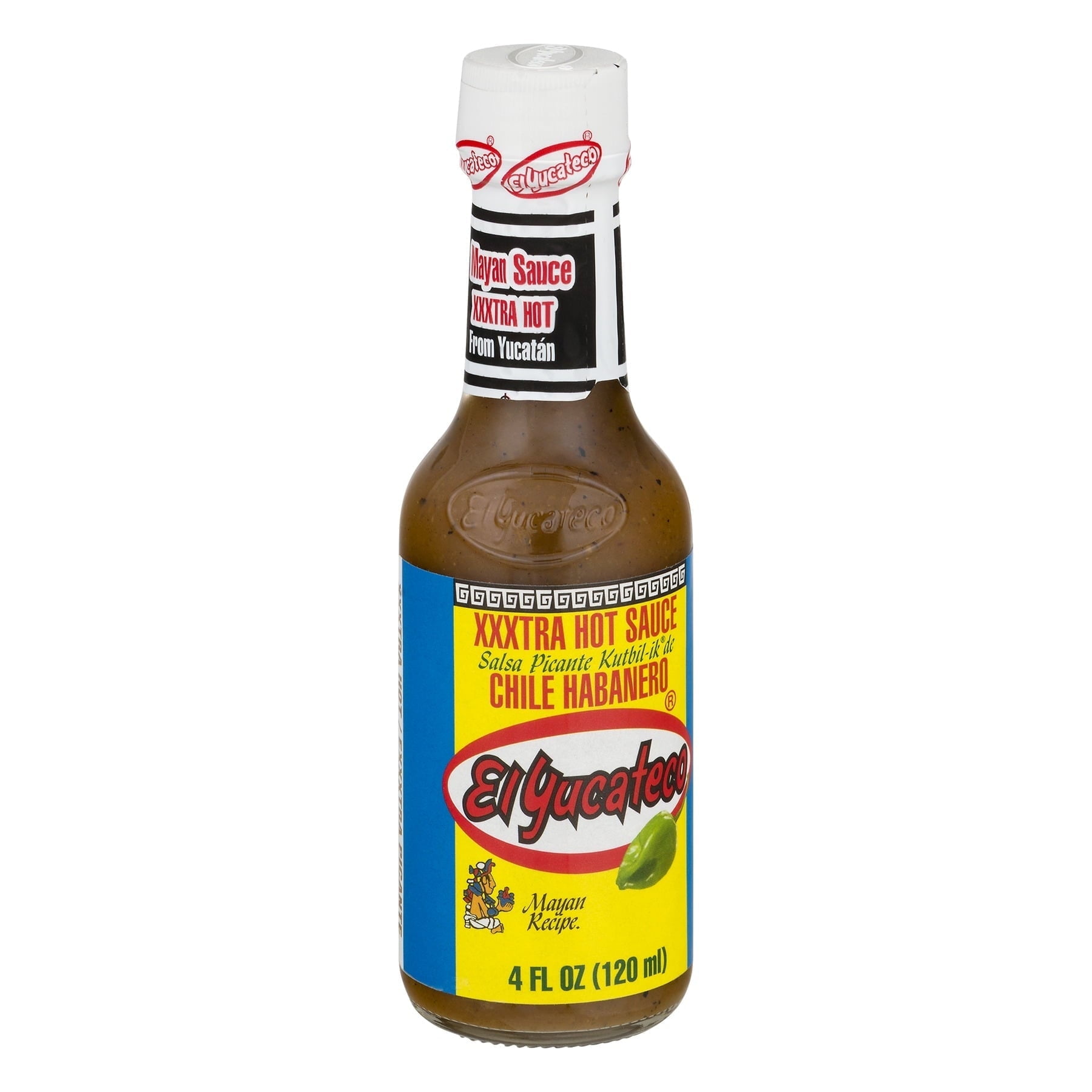 Pack of 12, El Yucateco Habanero Verde XXXtra Hot Sauce, 4 oz - Walmart.com