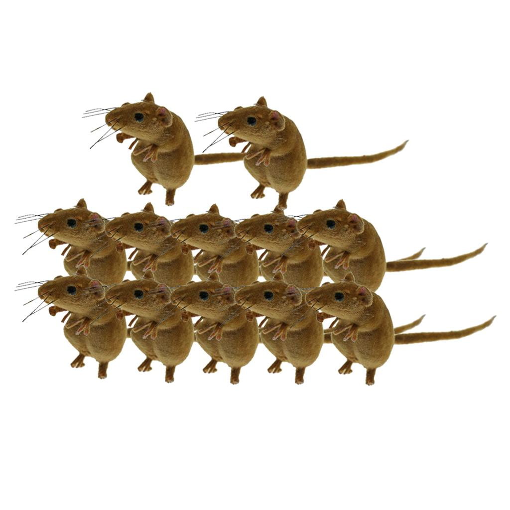 Pack of 12 Fake Rats - Fake Mouse - Perfect Rat Props Decoration for ...
