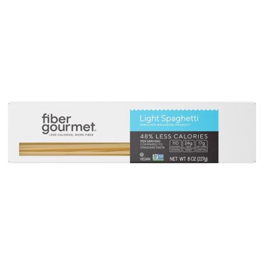 Fiber Gourmet Light Spaghetti Pasta, 8 oz, Pack of 12 - Low Calorie ...