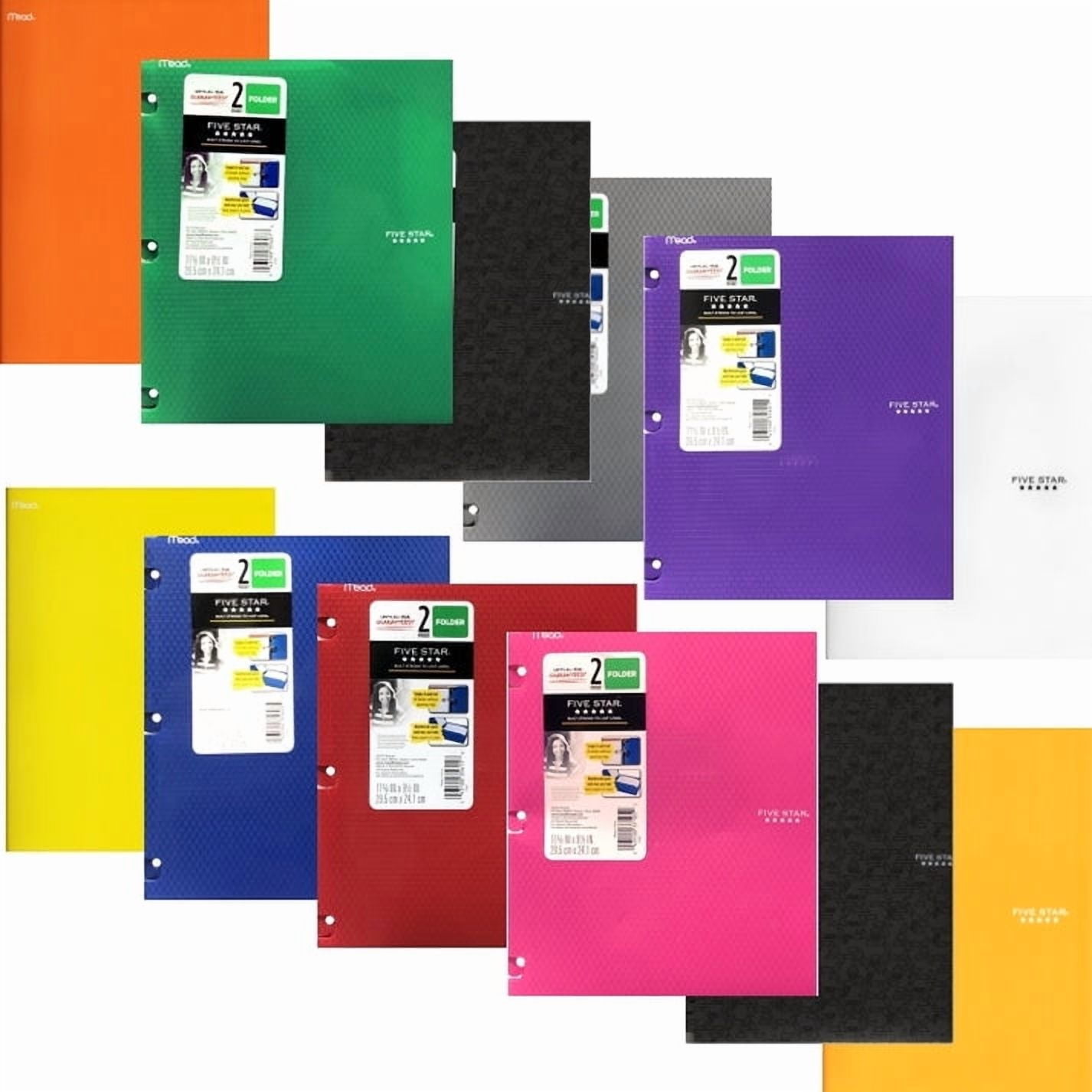 Pack of 12 Folders - Mead Five Star Snap-In 2-Pocket Plastic Portfolio ...