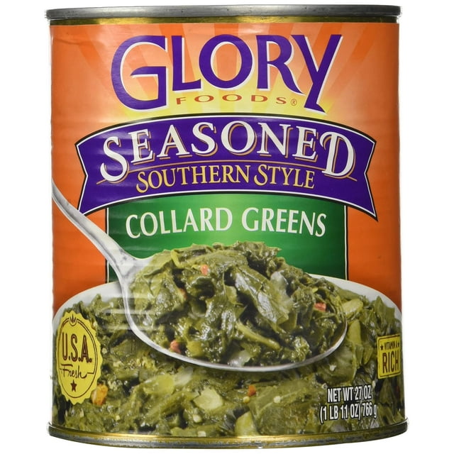 Pack of 12, Glory Foods Seasoned Collard Greens, 27 oz - Walmart.com