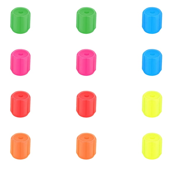Pack of 12 Glow In Dark Valves Stem Caps for Enhancing Night Driving ...