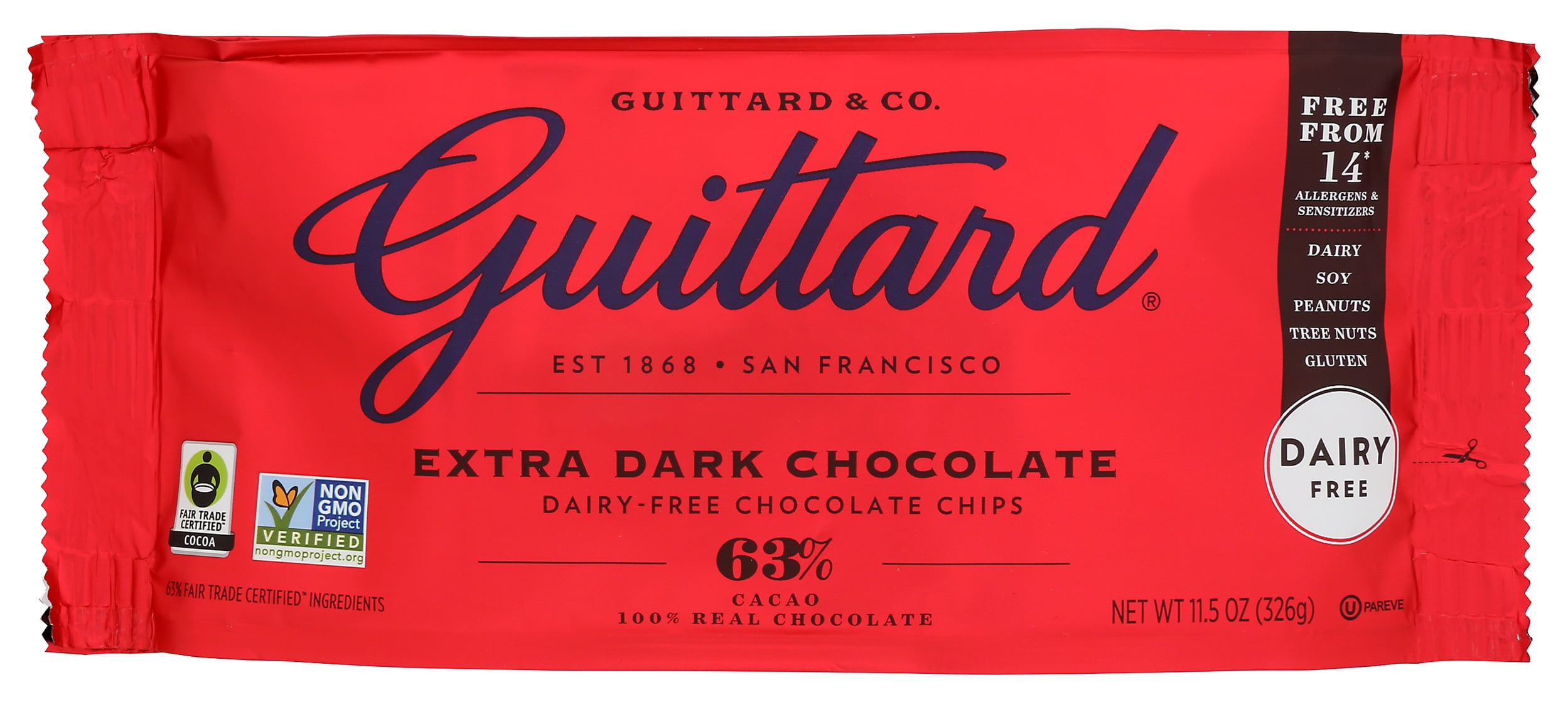 Pack of 12, Guittard Extra Dark Chocolate Baking Chips, 11.5 oz ...