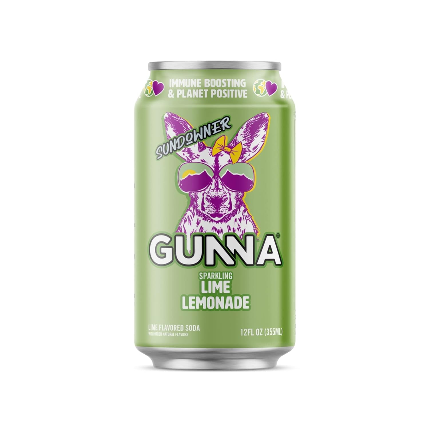 (Pack of 12), Gunna Sundowner Sparkling Lime Lemonade, 12 fl oz ...
