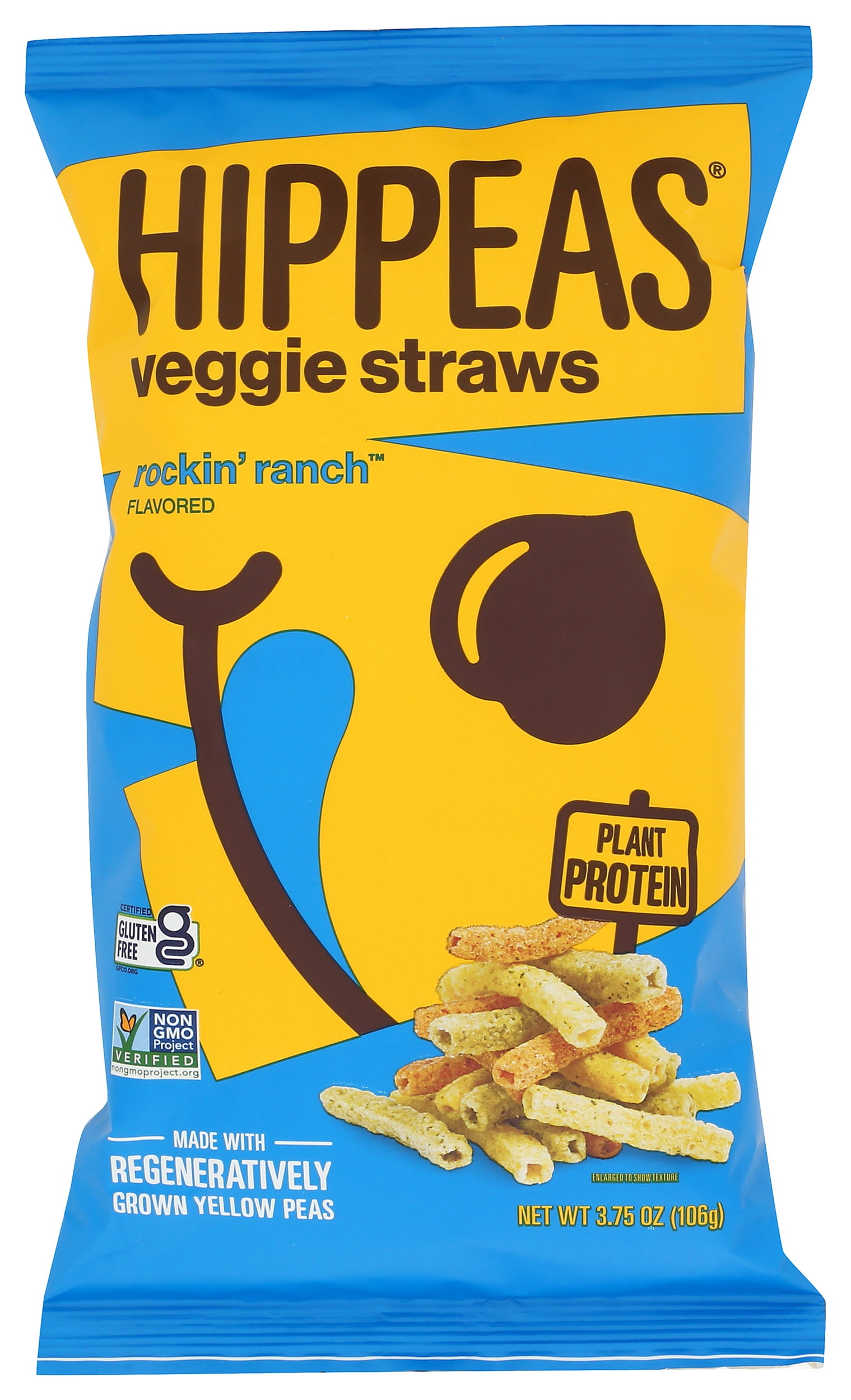 (Pack of 12), Hippeas Rockin' Ranch Veggie Straws, 3.75 oz - Walmart.com
