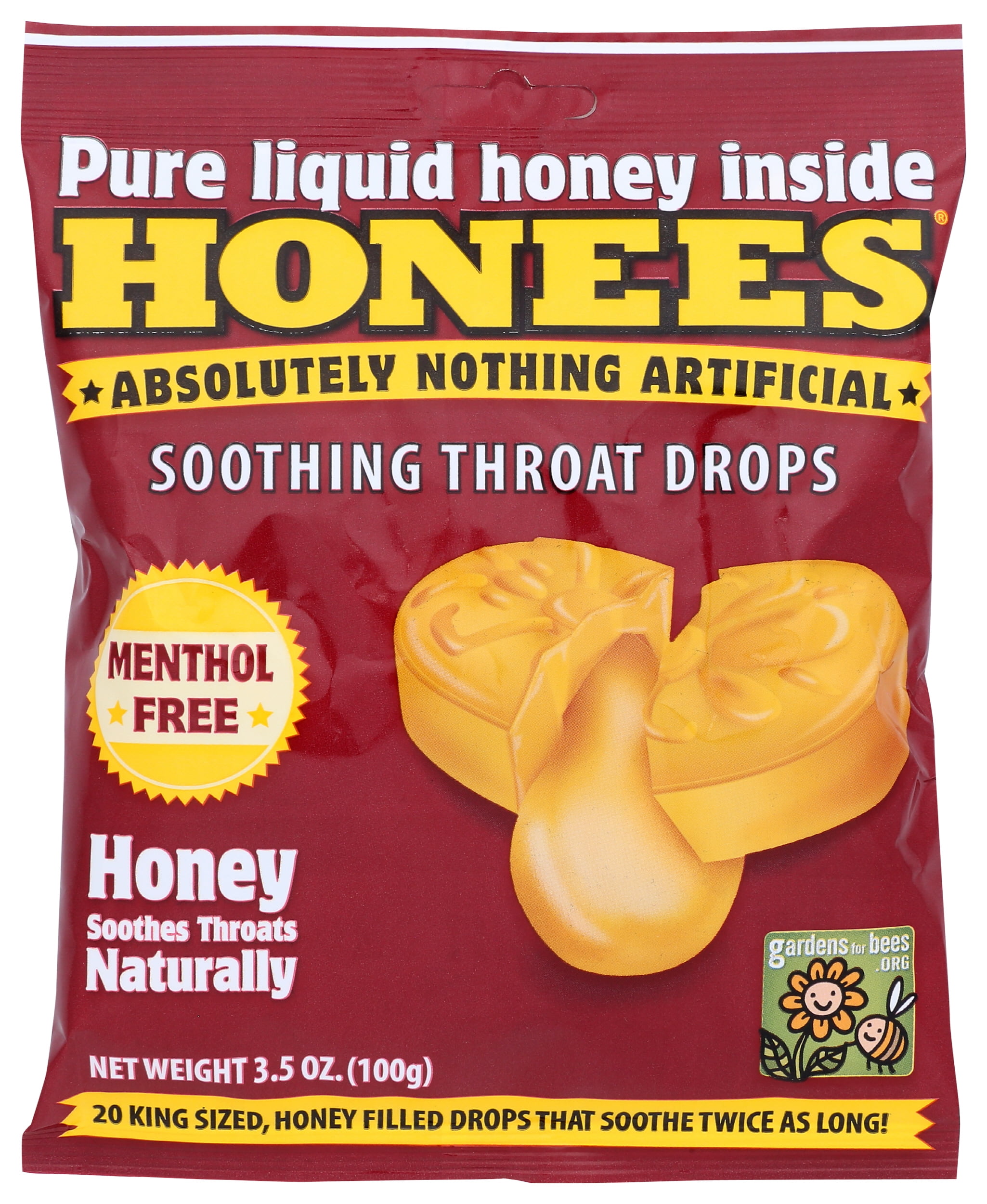 Pack of 12, Honees Original Honey Soothing Throat Drops, 3.5 oz - Walmart.com