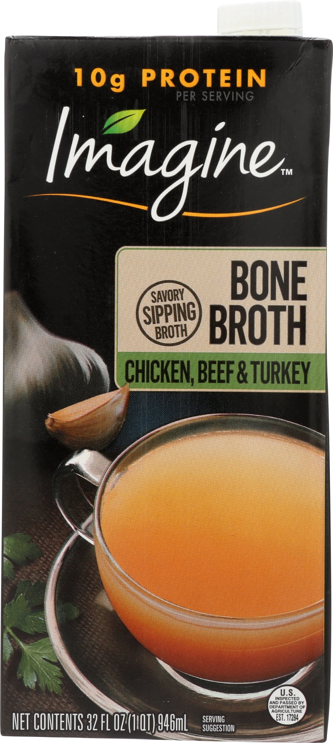 Pack of 12, Imagine Chicken, Beef & Turkey Bone Broth, 32 fl oz ...