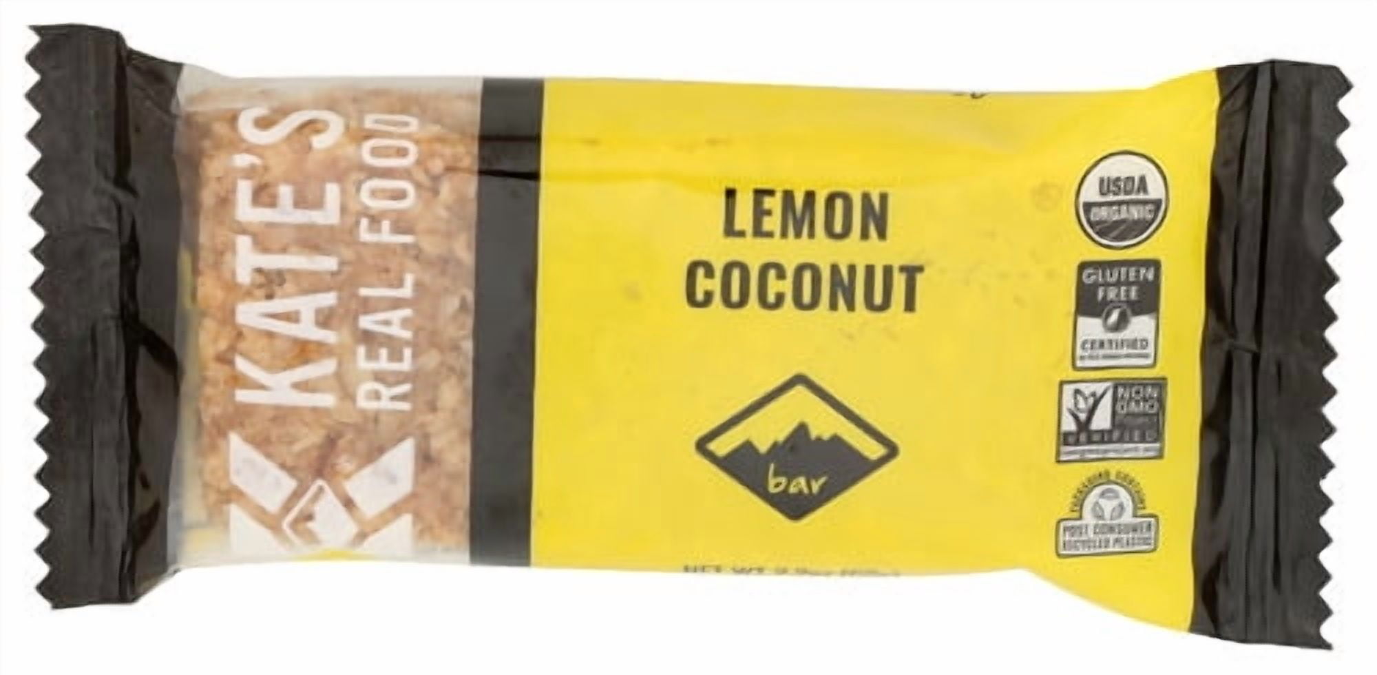(Pack of 12) Kate's Real Food Bar Lemon Coconut 2.2 Oz - Walmart.com