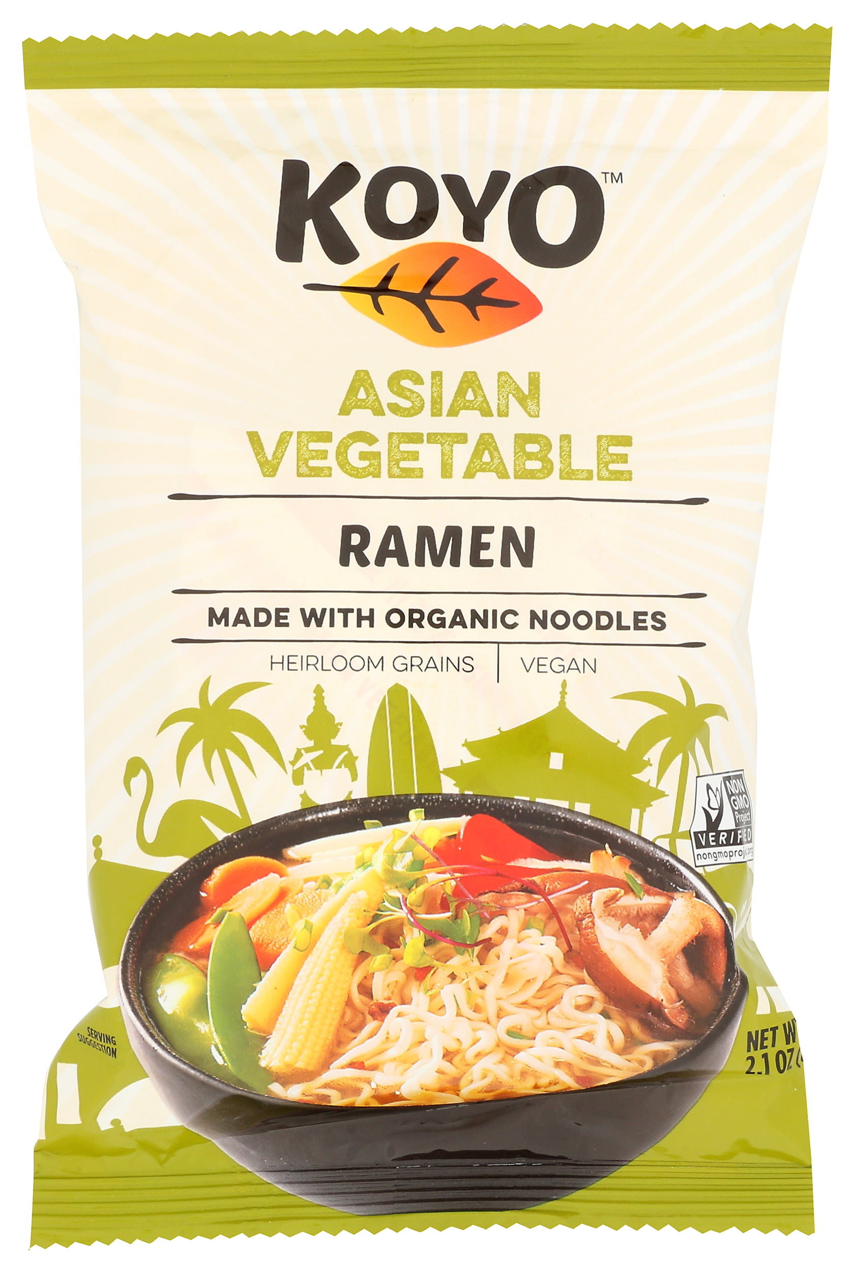 Pack of 12, Koyo Asian Vegetable Ramen, 2 oz - Walmart.com