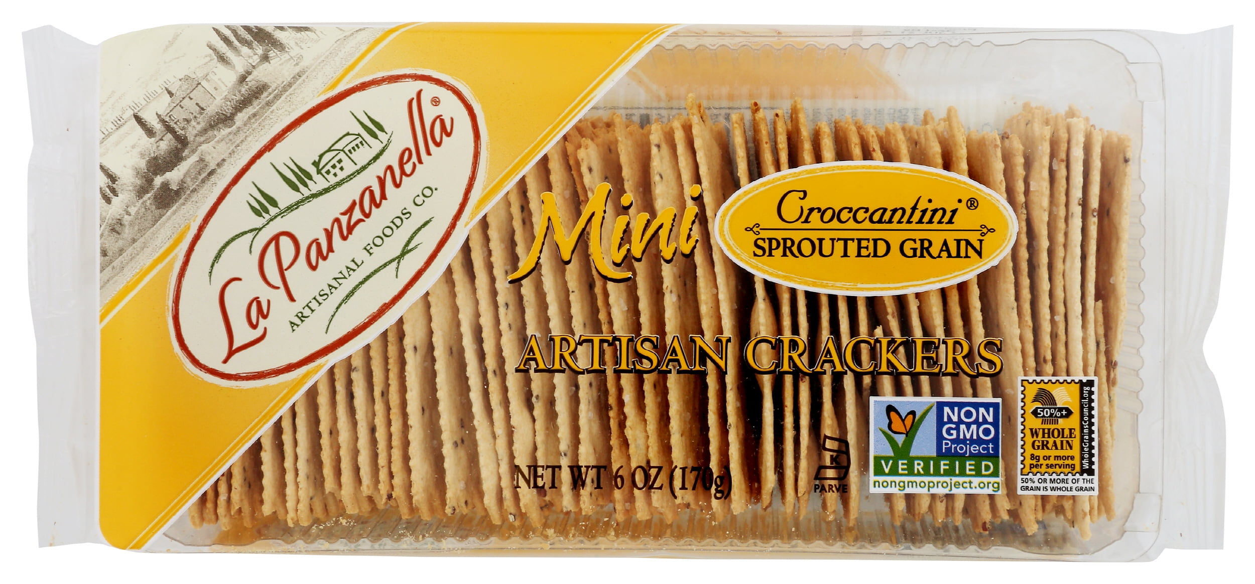(Pack of 12), La Panzanella Mini Croccantini Sprouted Grain Artisan ...