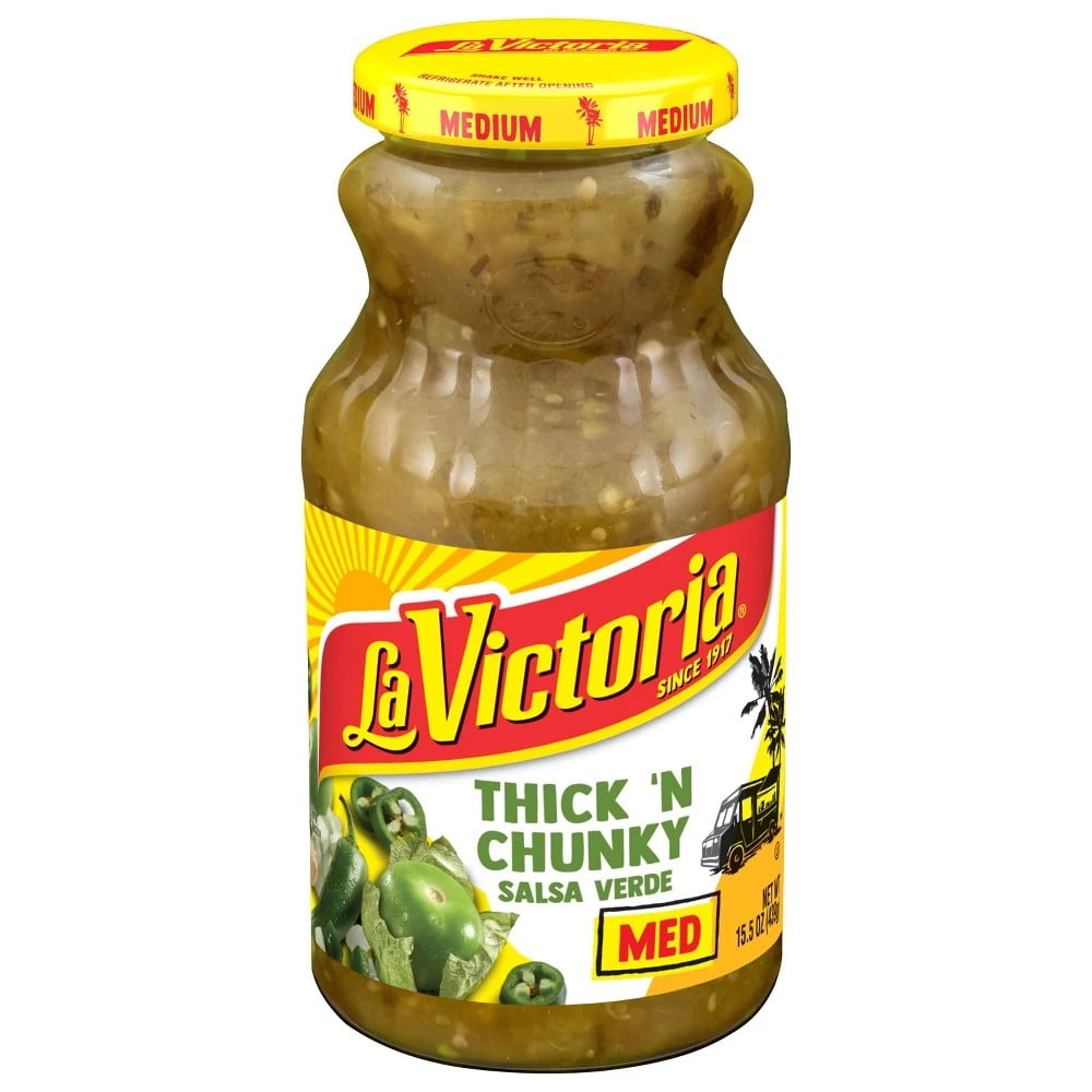 (Pack of 12) La Victoria Salsa Thick & Chunky Verde Medium 15.5 oz ...