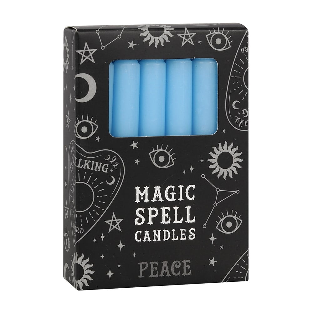 Pack of 12 Light Blue Peace Magic Spells 4" Candles - Walmart.com