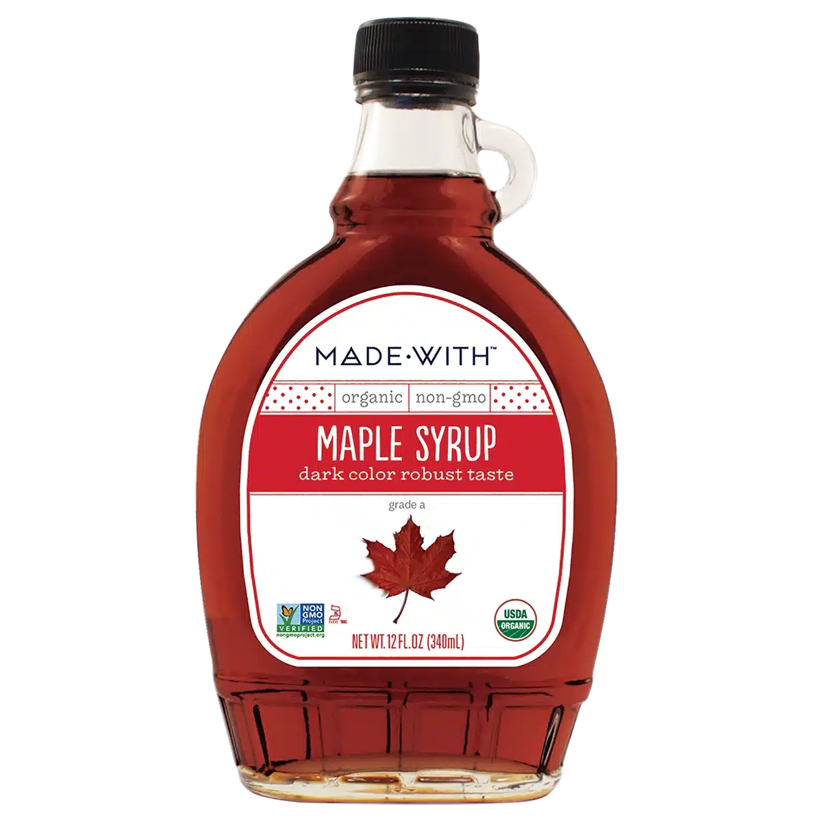 Pack of 12, Made With Organic Maple Syrup Grade A Dark, 12 fl oz ...