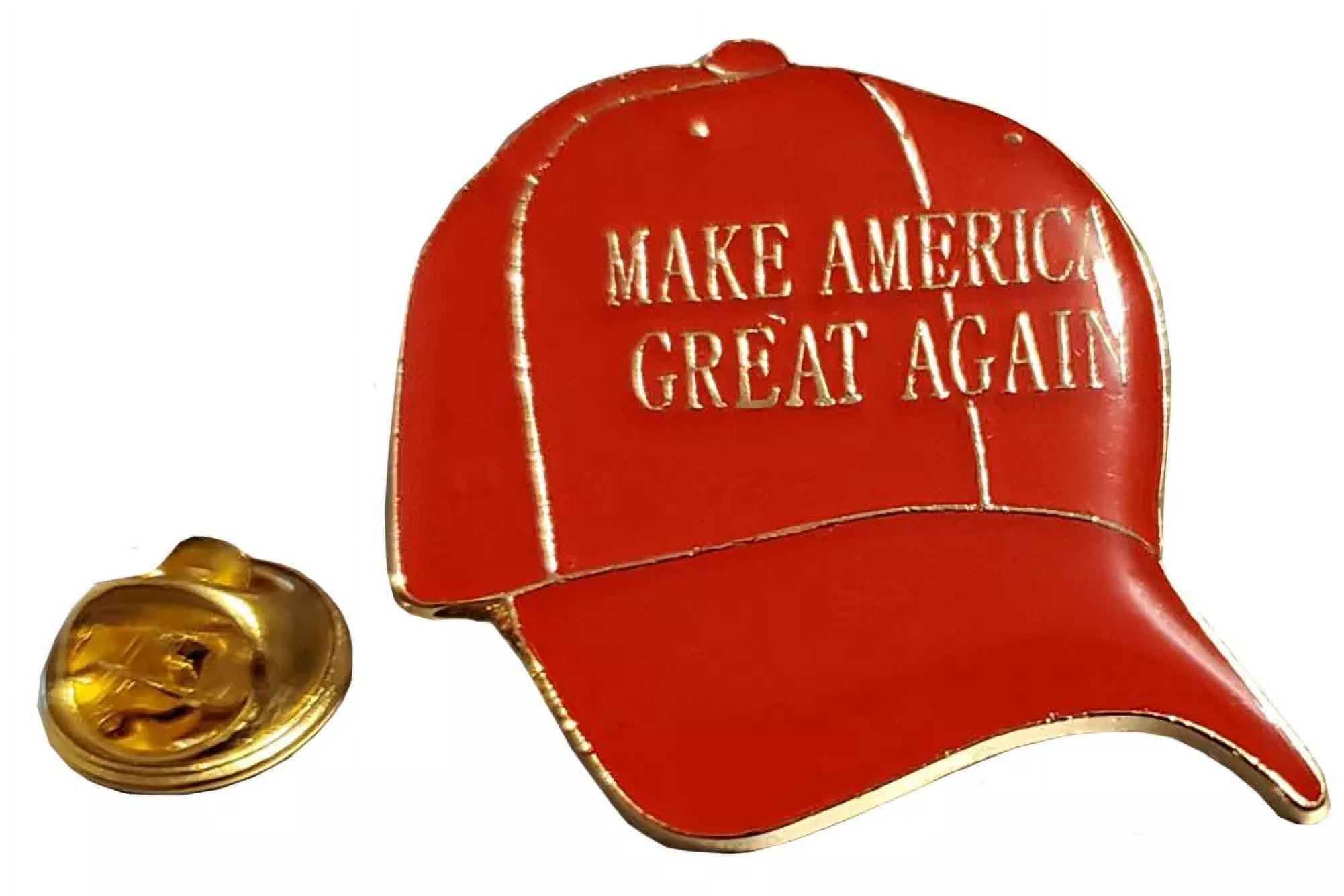 Pack of 12 Make American Great Again MAGA Red Cap Trump Hat Cap Lapel ...