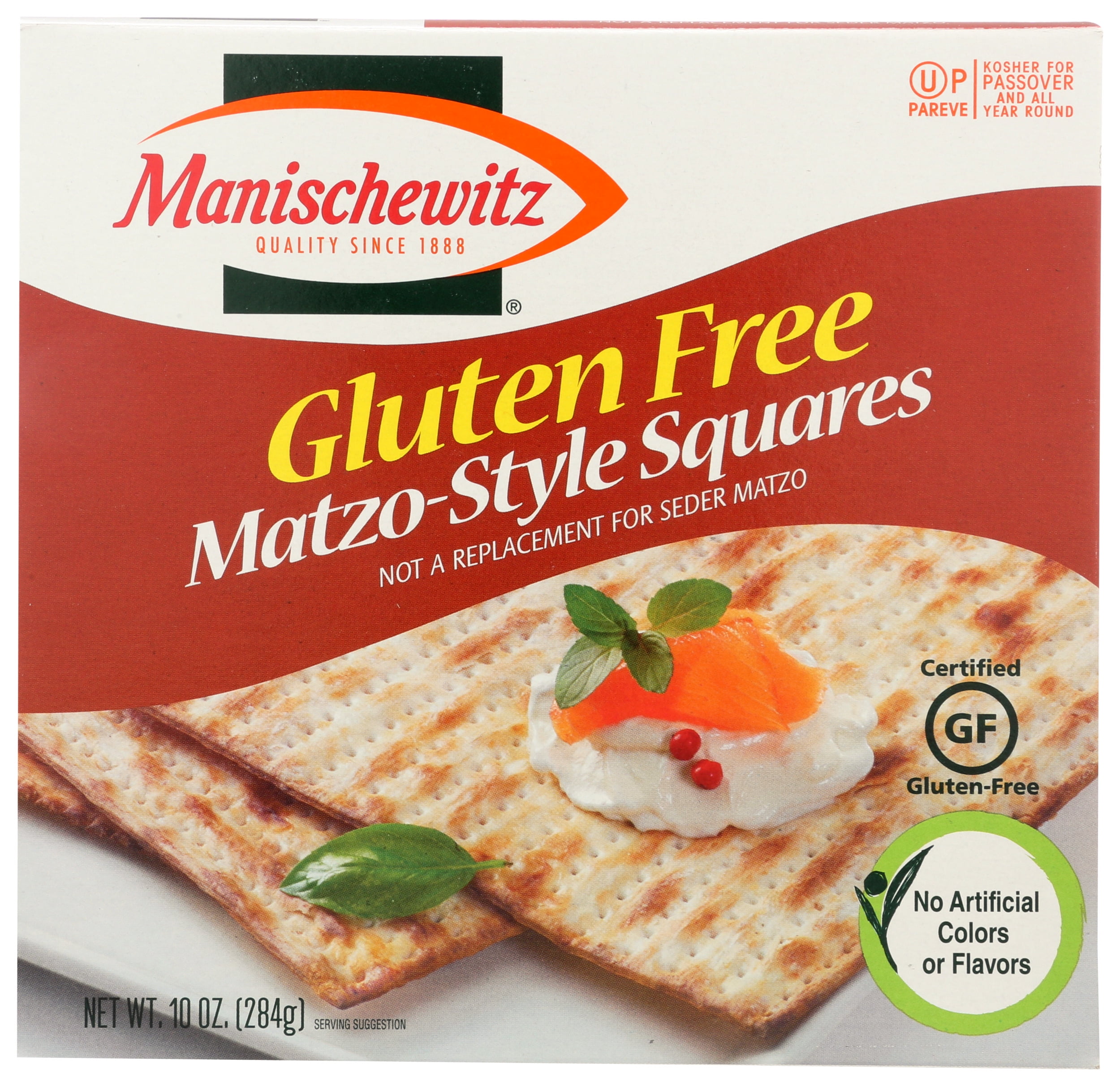 Pack of 12, Manischewitz Gluten Free Matzo-Style Squares, 10 oz ...