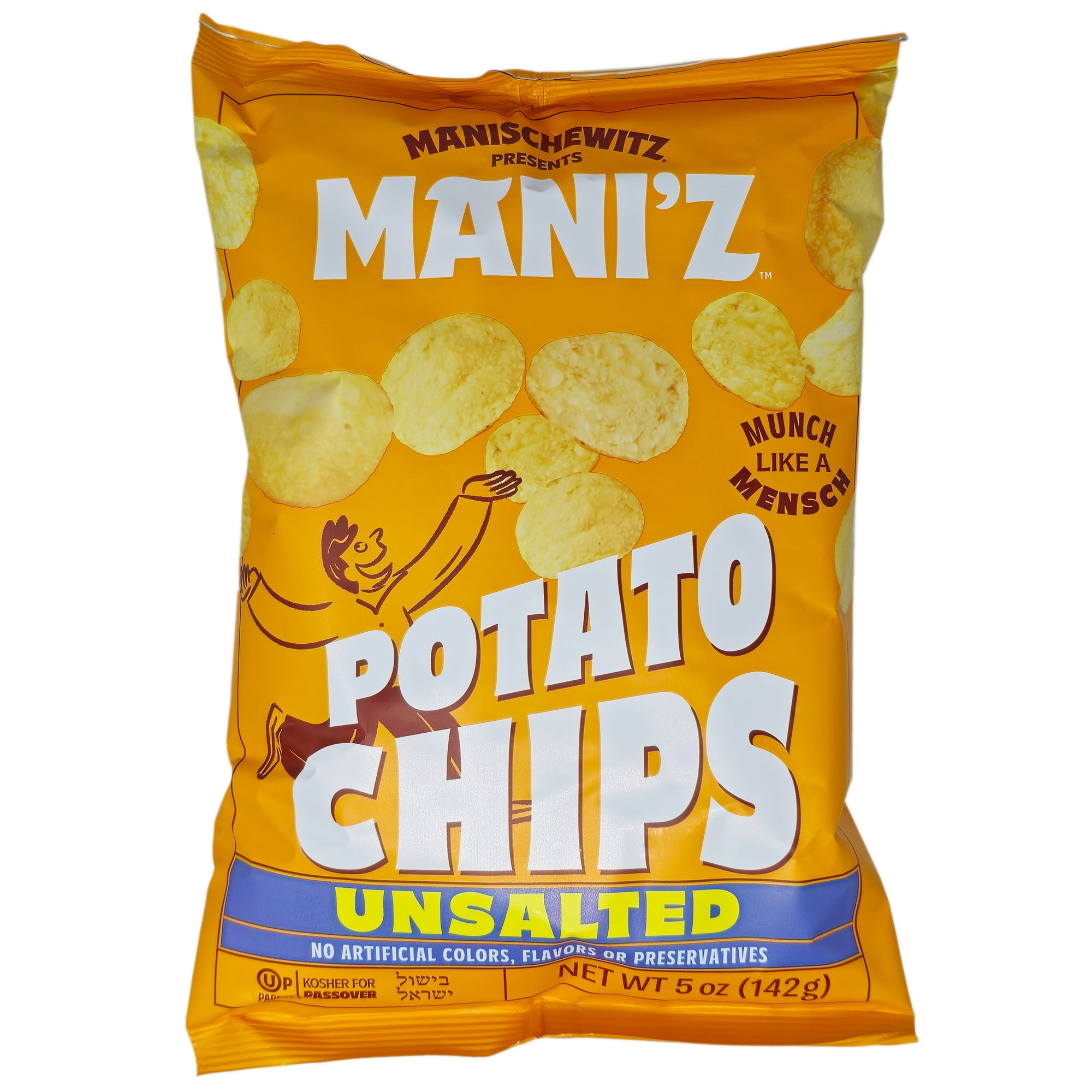 (Pack of 12), Manischewitz Mani'z Unsalted Potato Chips, 5 oz - Walmart.com