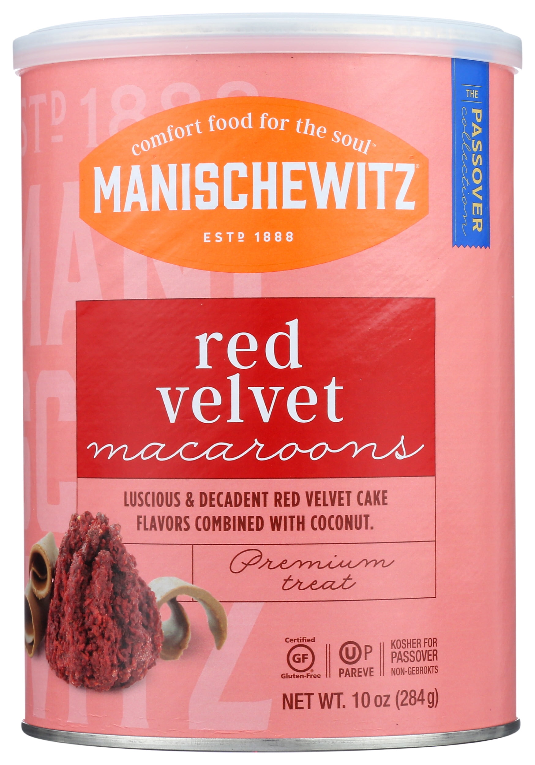 Pack of 12, Manischewitz Red Velvet Macaroons, 10 oz - Walmart.com