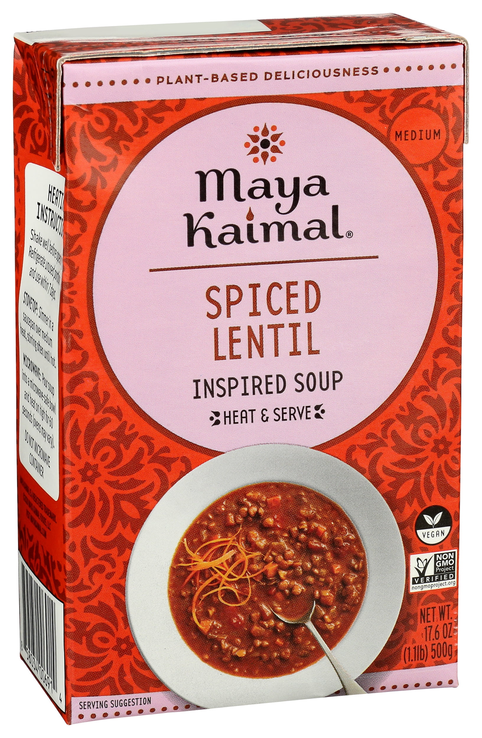 (Pack of 12), Maya Kaimal Spiced Lentil Soup, 17.6 oz - Walmart.com