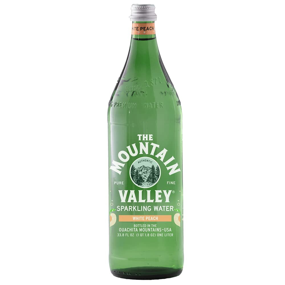 (Pack of 12) Mountain Valley Spring Sparkling Water White Peach 33.81 ...