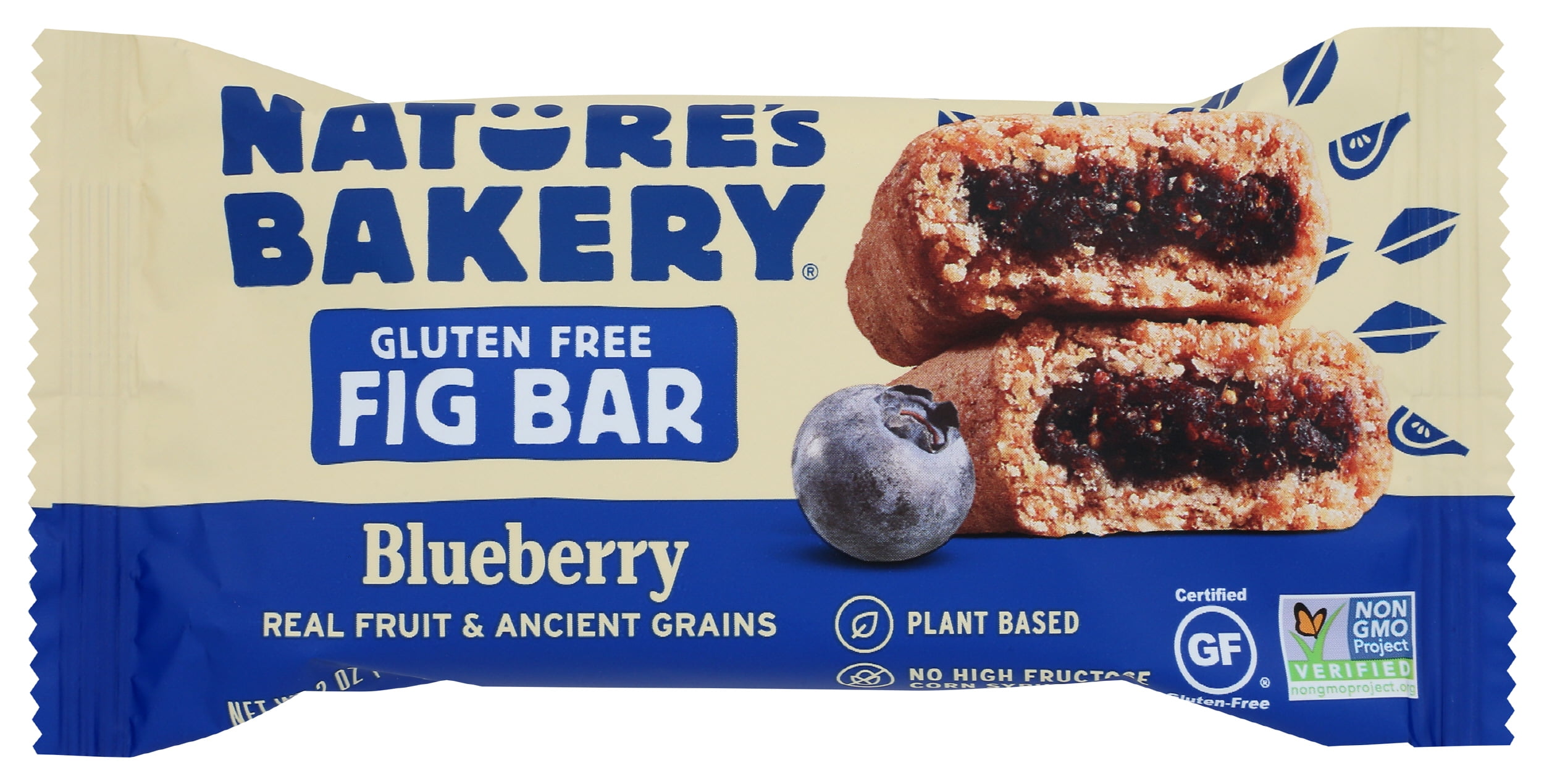 Pack of 12, Natures Bakery Blueberry Gluten Free Fig Bars, 2 oz ...