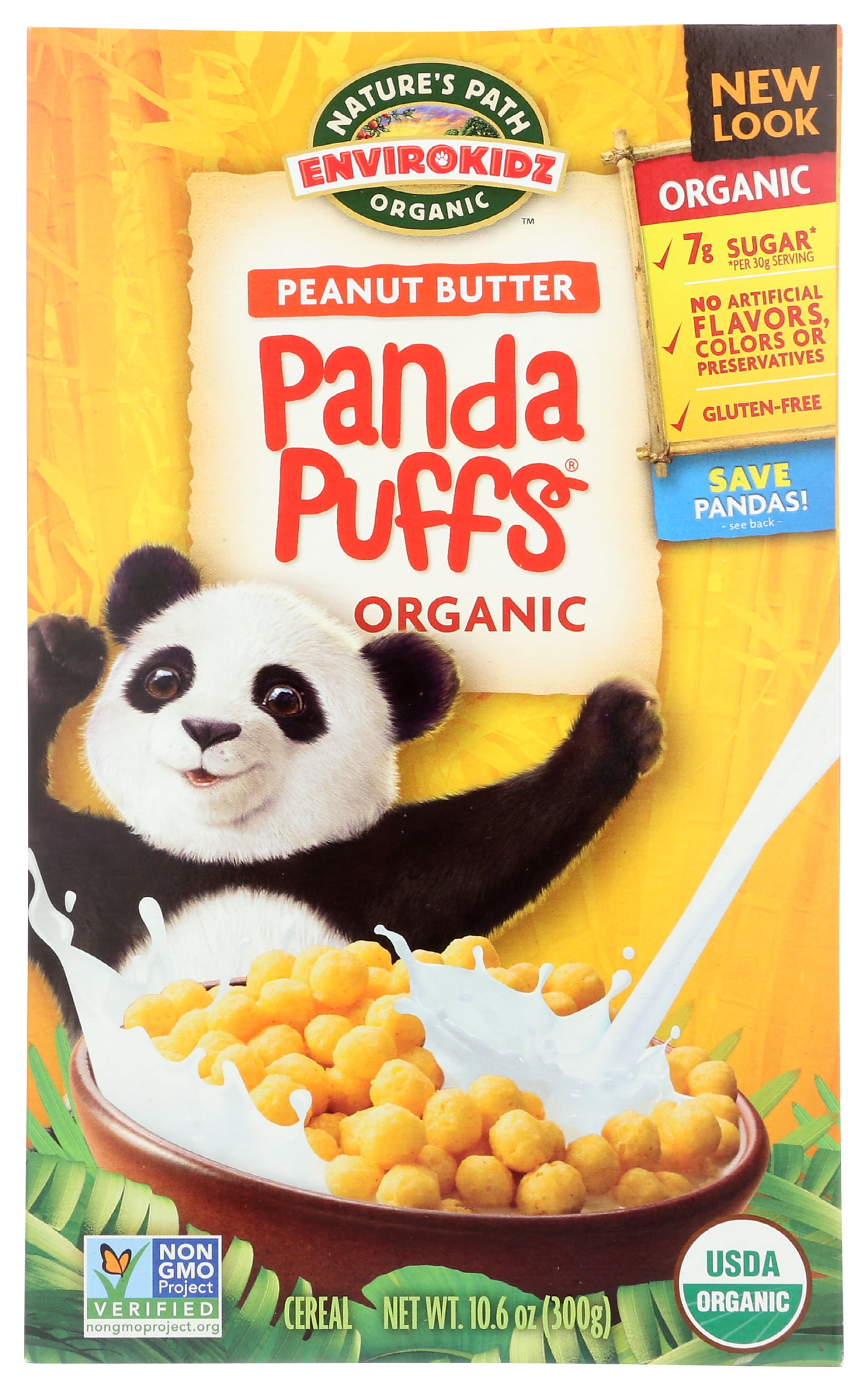 Pack of 12, Natures Path Panda Puffs Cereal, 10.6 oz - Walmart.com