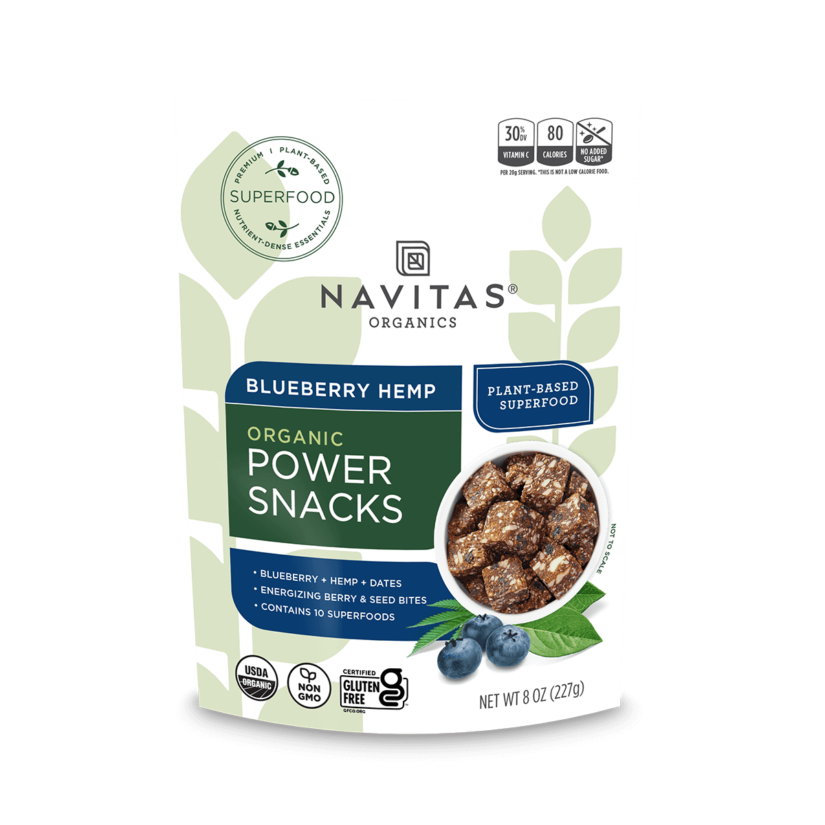 Pack of 12, Navitas Blueberry Hemp Power Snacks, 8 oz - Walmart.com