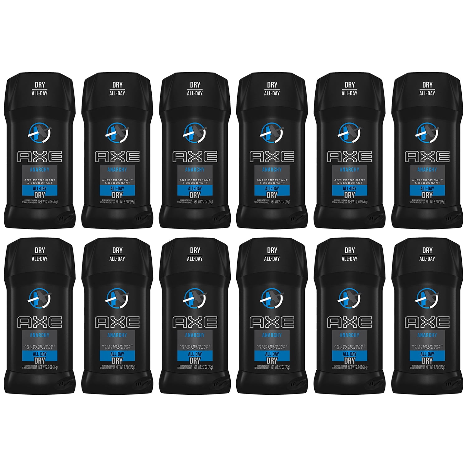 Pack of 12 New Axe Dry Anti-Perspirant Invisible Solid, Anarchy 2.70 oz ...
