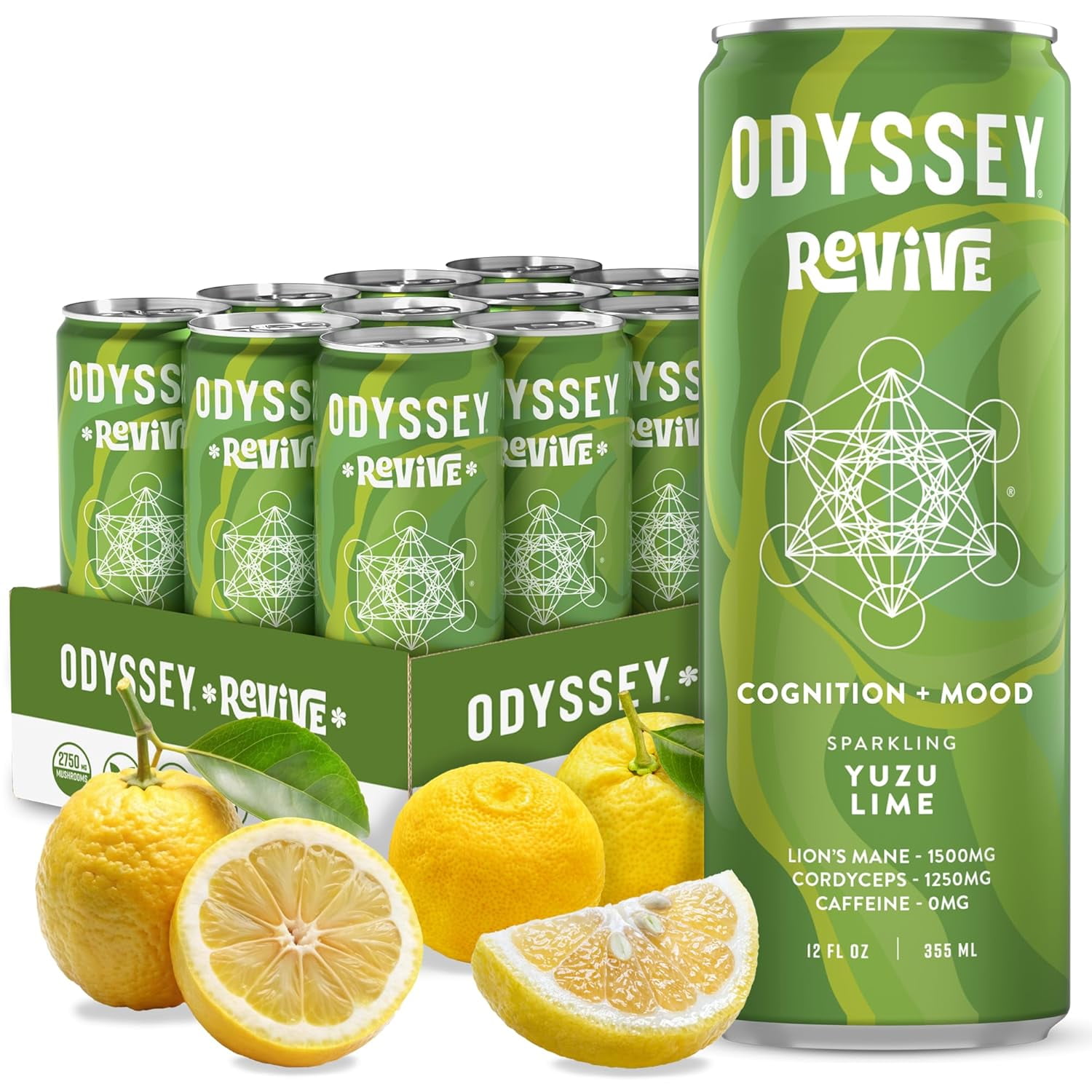 (Pack of 12) Odyssey Elixir Beverage Revive Yuzu Lime 12 Fo - Walmart.com