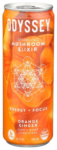 (Pack of 12) Odyssey Elixir Energy Drink Sparkling Orange Ginger 12 Fo ...
