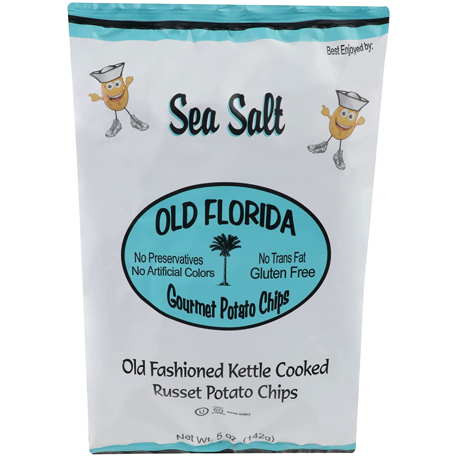 Pack of 12, Old Florida Gourmet Sea Salt Potato Chips, 5 oz - Walmart.com