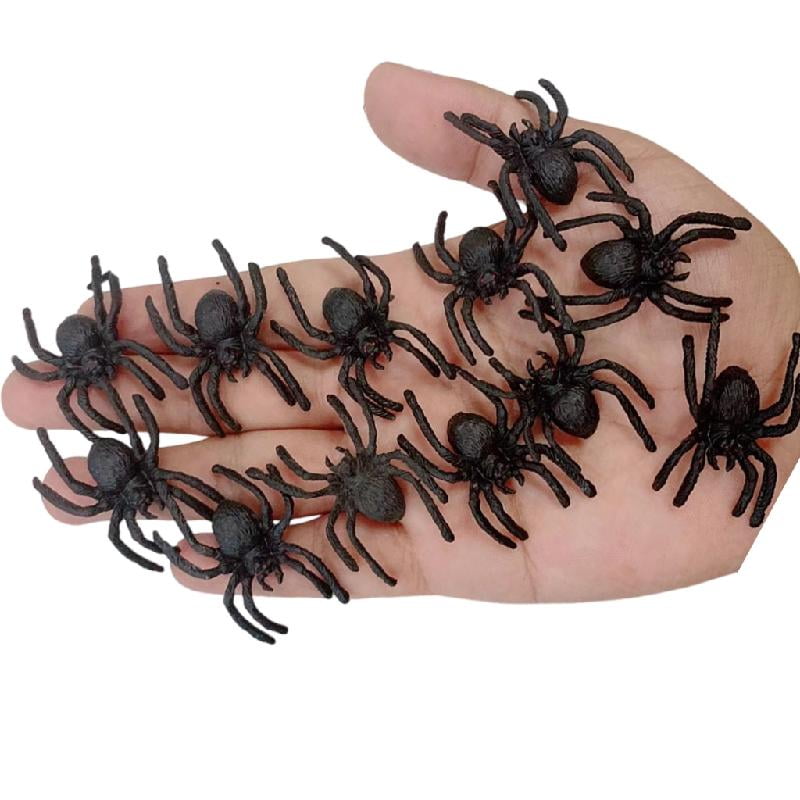 Pack of 12 PVC Spiders Mouse Toy for Kids Prank Dark Craft - Walmart.com