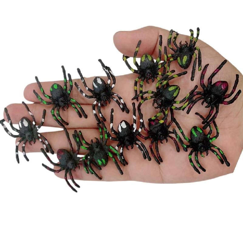 Pack of 12 PVC Spiders Mouse Toy for Kids Prank Dark Craft - Walmart.com