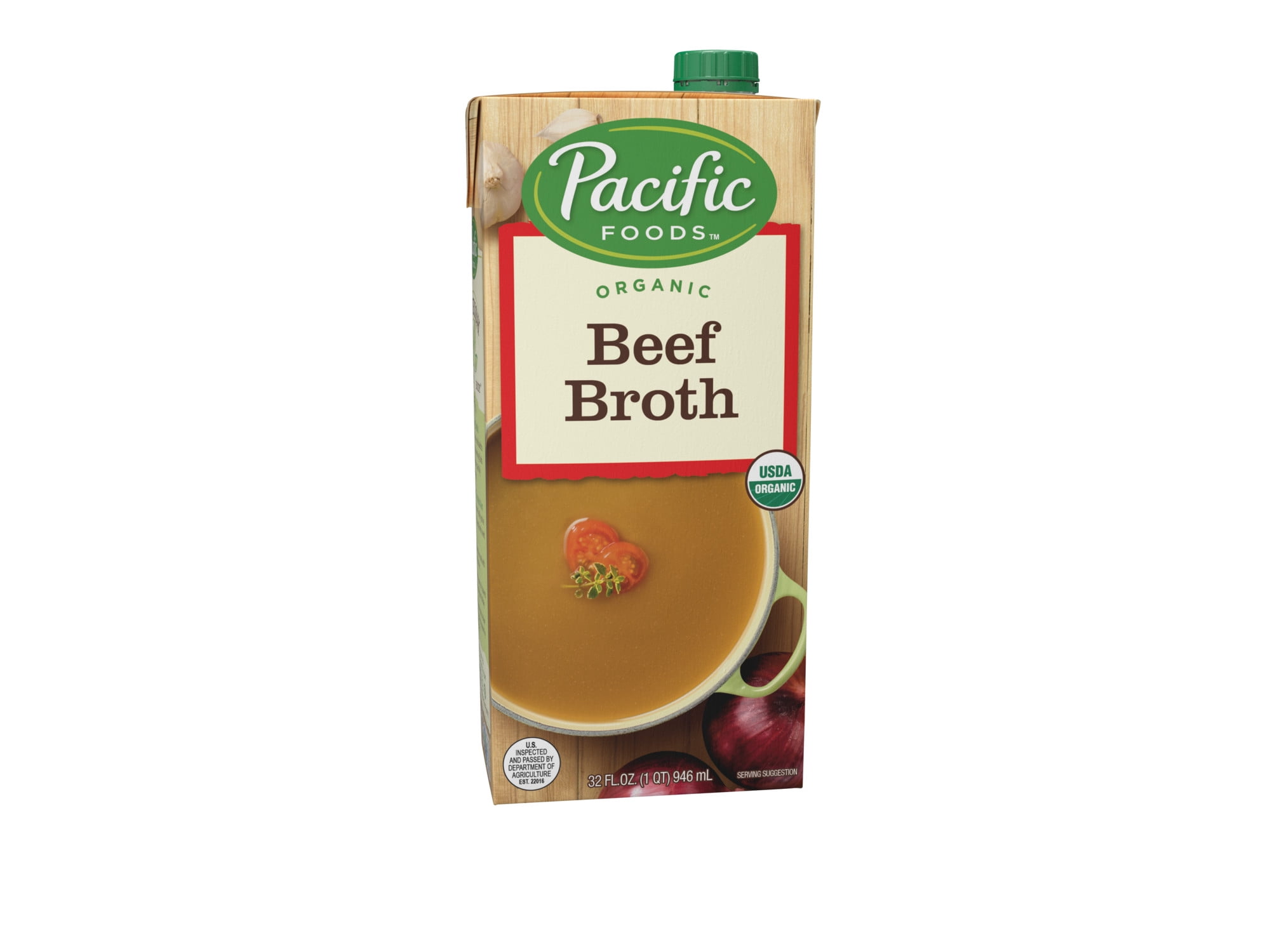Pacific Foods Organic Beef Broth, 32oz, Pack of 12, Gluten-free, Non ...