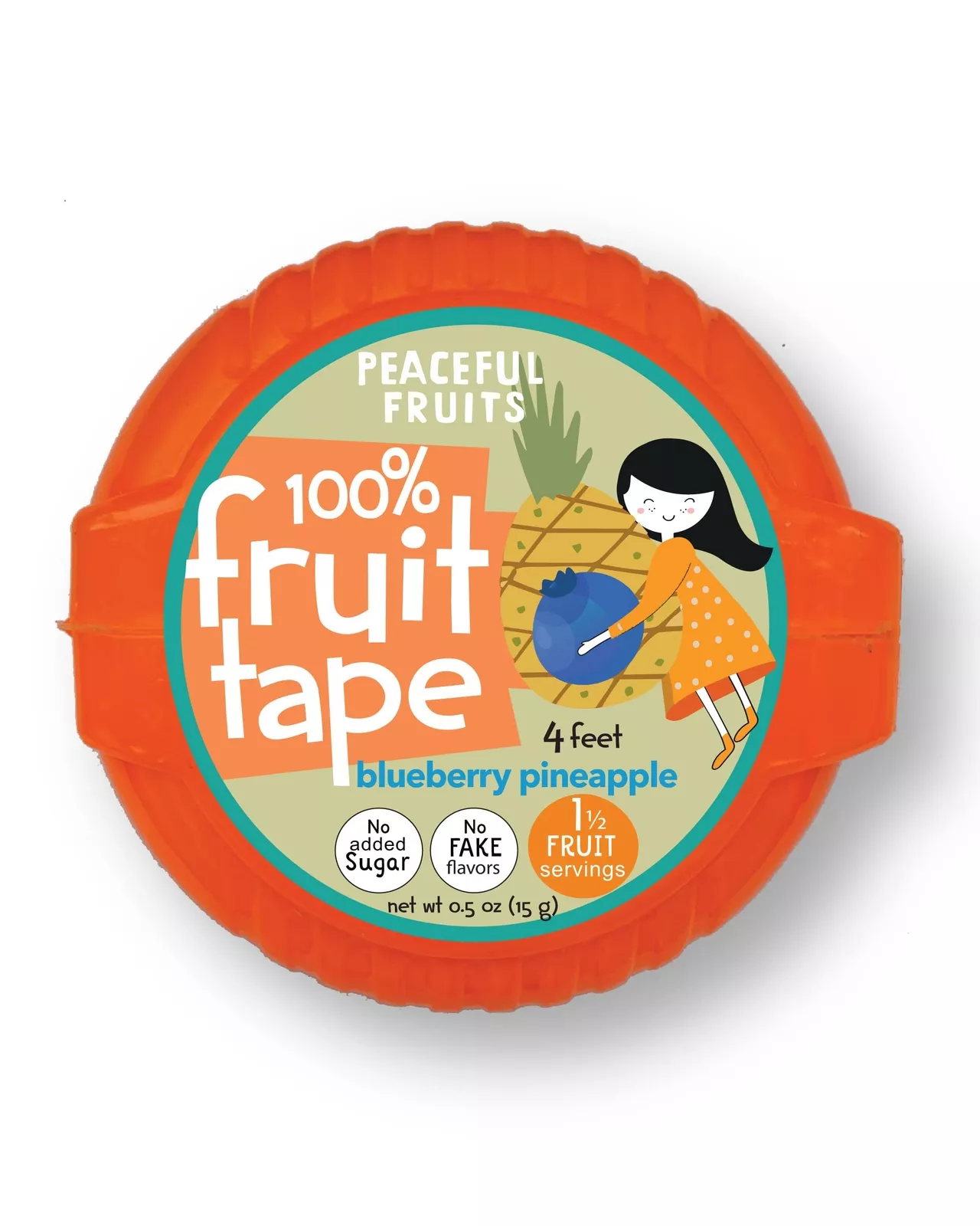 (Pack of 12), Peaceful Fruits Blueberry Pineapple 100% Fruit Tapes, 1 ...