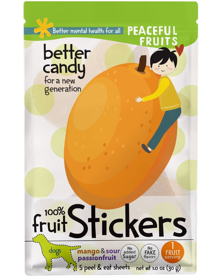 (Pack of 12), Peaceful Fruits Mango & Sour Passionfruit Dog Peel-n-Eat ...