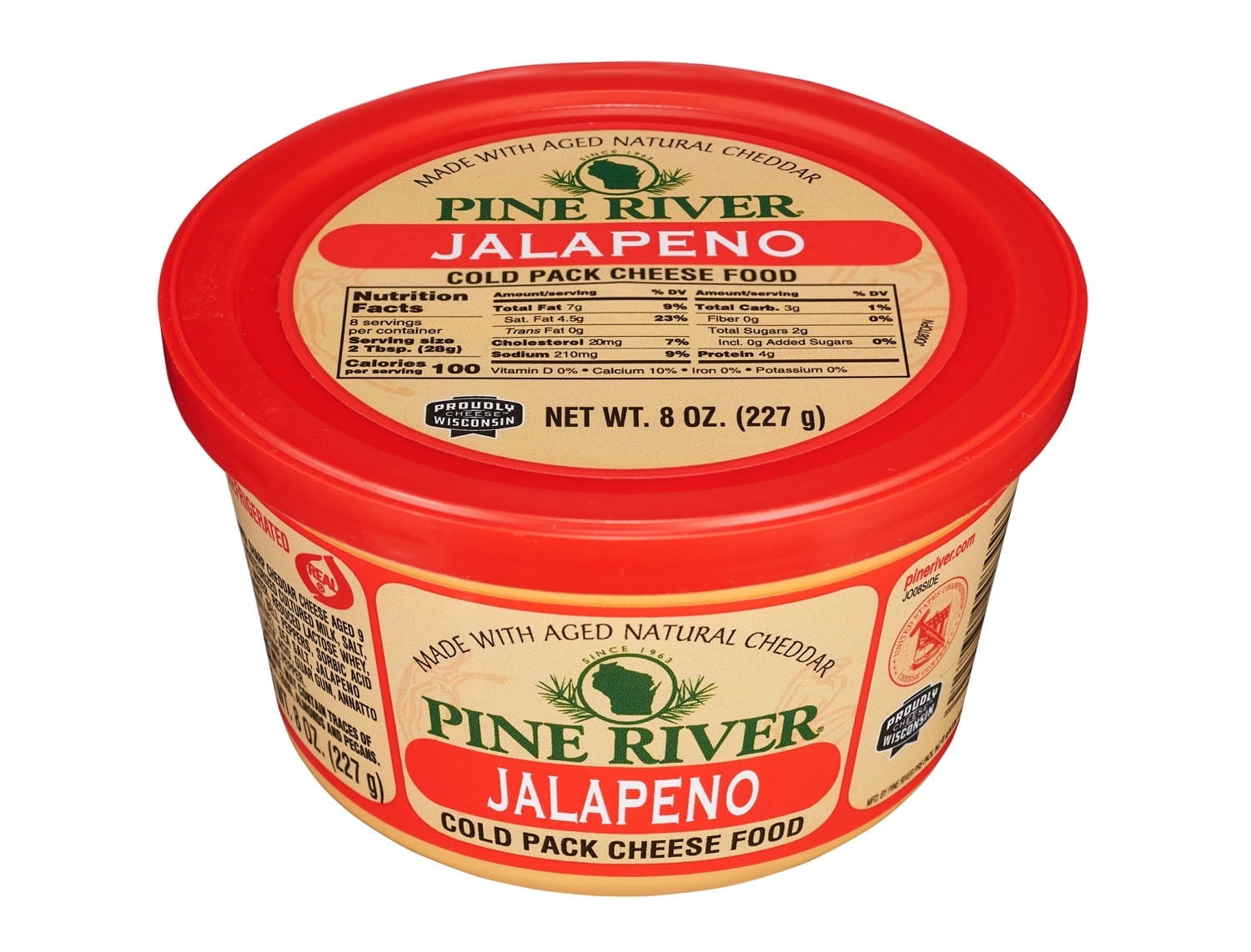 (Pack of 12) Pine River Jalapeño Cheese Spread, 8 oz - Walmart.com