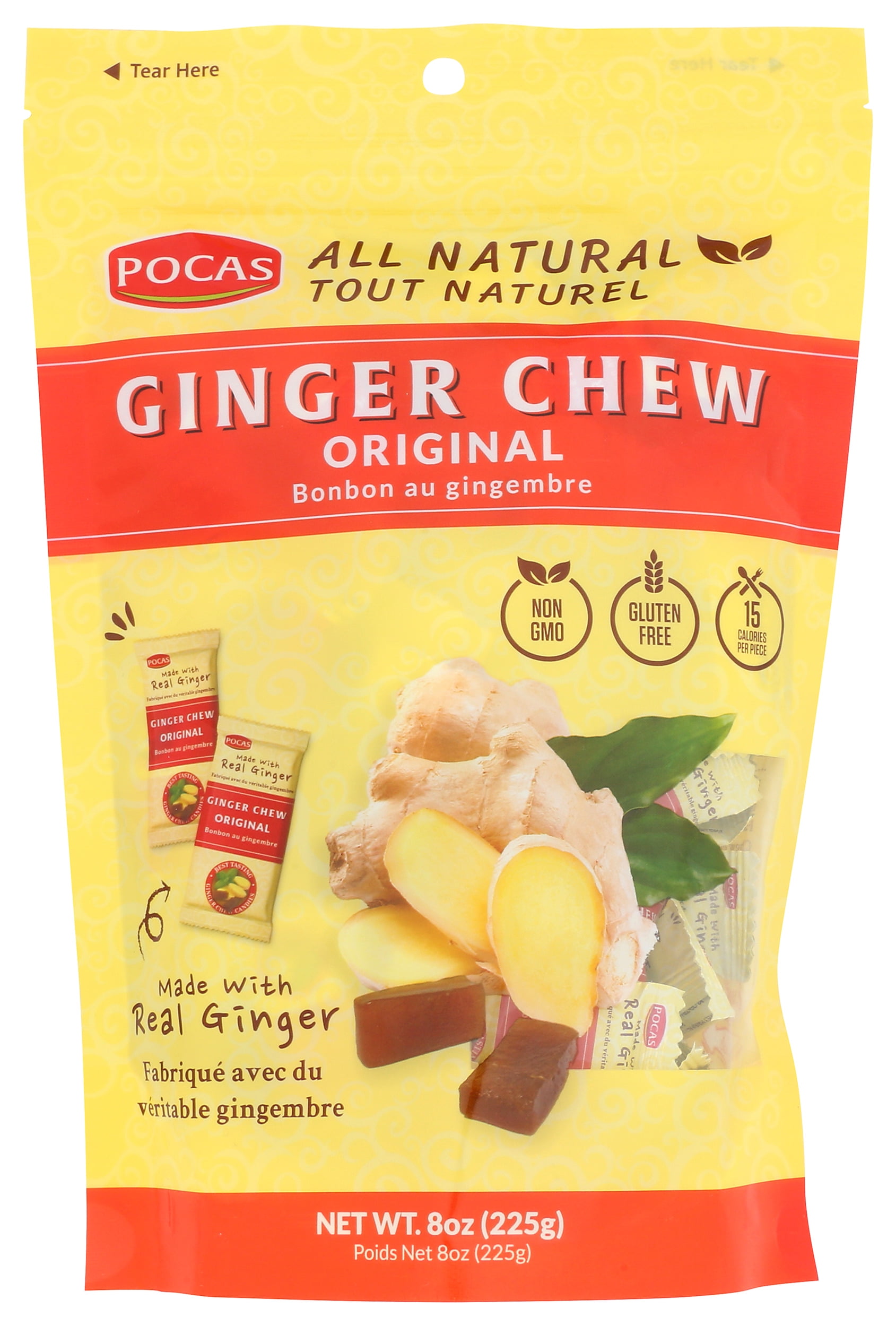 (Pack of 12), Pocas Original Ginger Chews, 8 oz - Walmart.com