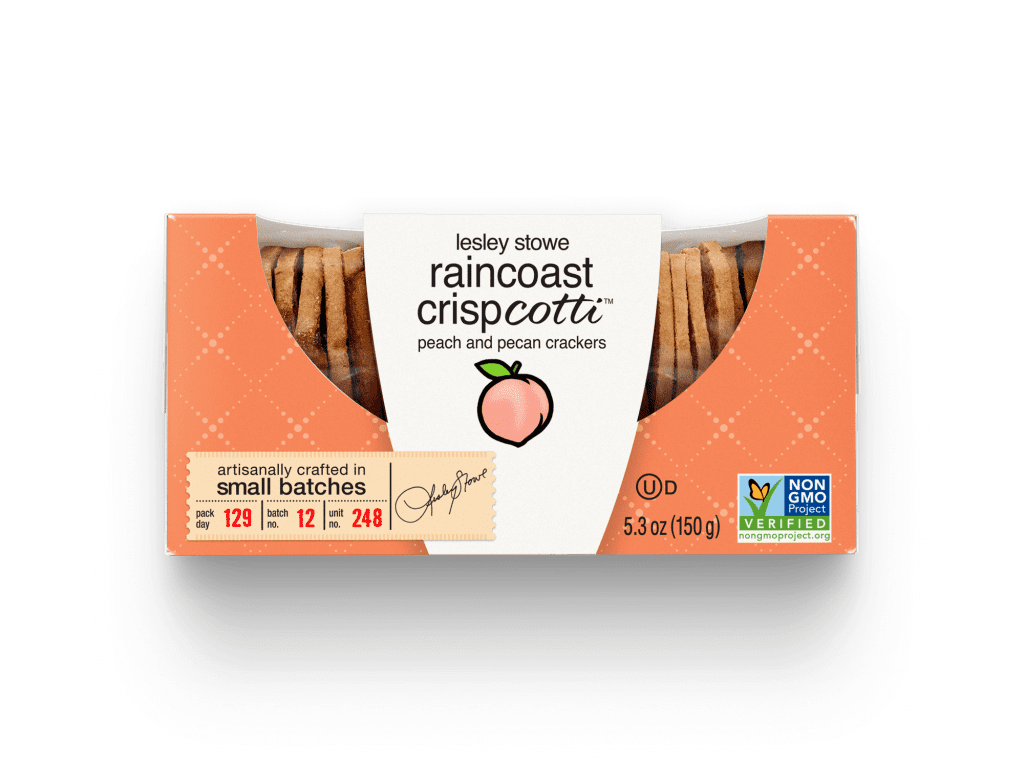 Pack of 12, Raincoast Crisps Raincoast Crispcotti Peach & Pecan ...