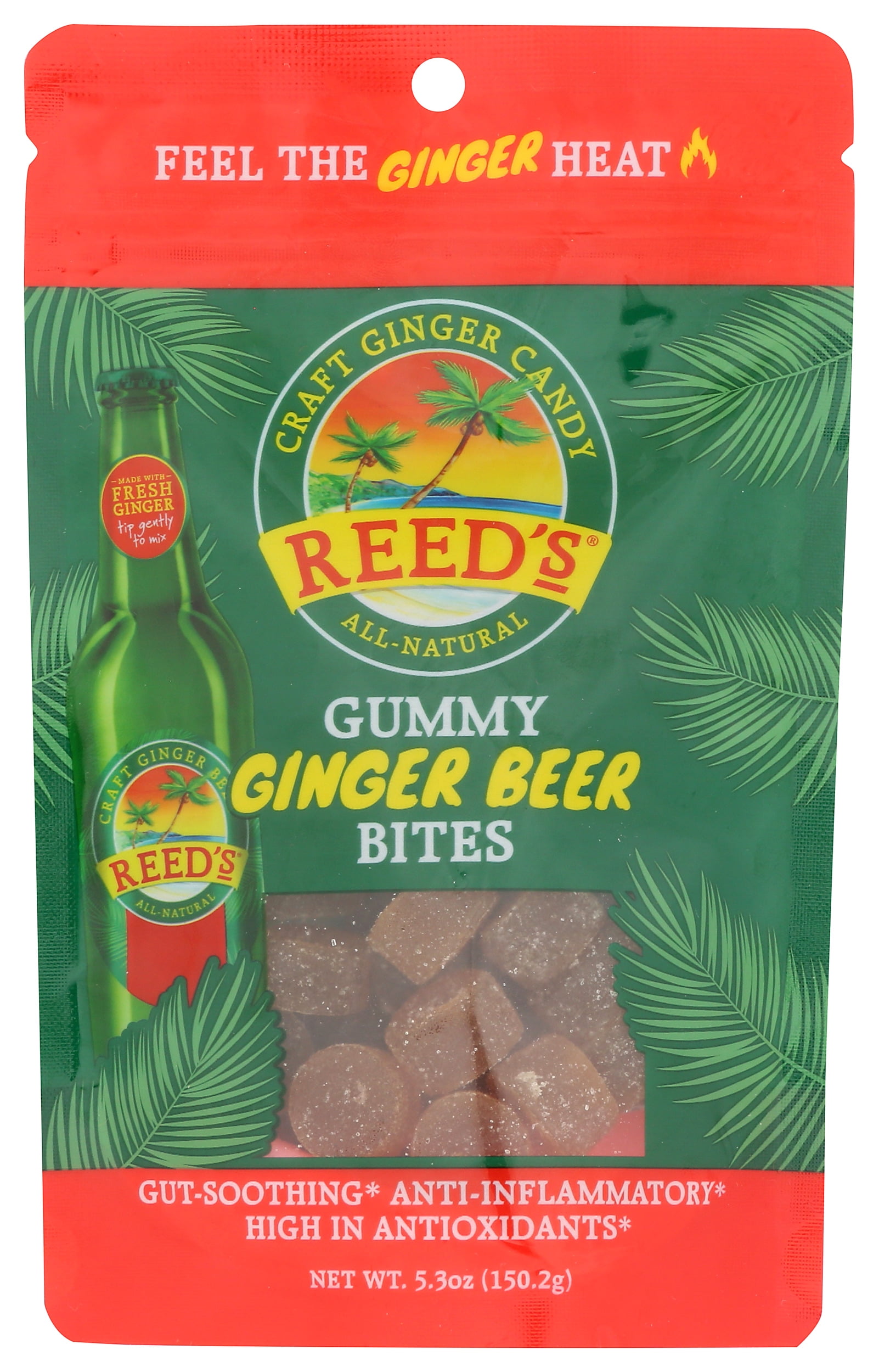 Pack of 12, Reeds Gummy Ginger Beer Bites, 5.3 oz - Walmart.com