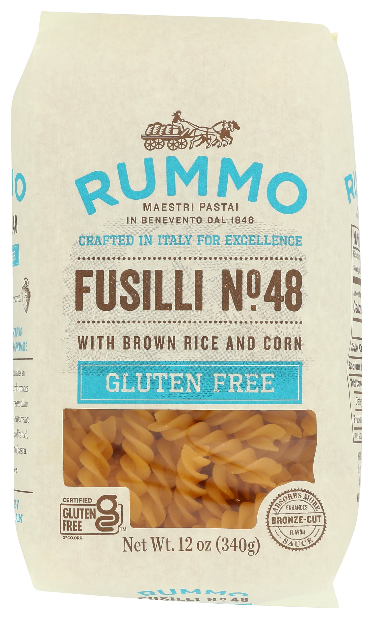 (Pack of 12) Rummo Gluten Free Fusilli Pasta No. 48, 12 oz - Walmart.com
