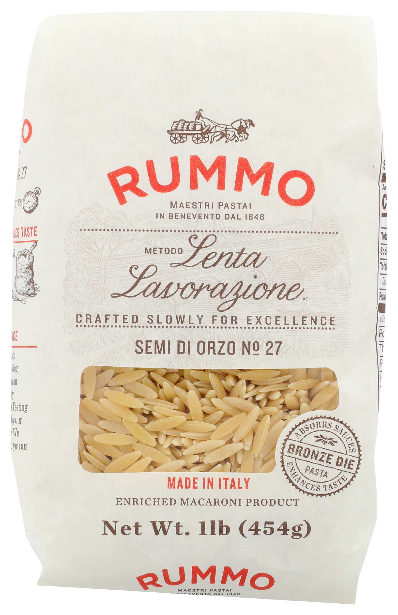 (Pack of 12), Rummo Semi Di Orzo Pasta No. 27, 1 lb - Walmart Business ...